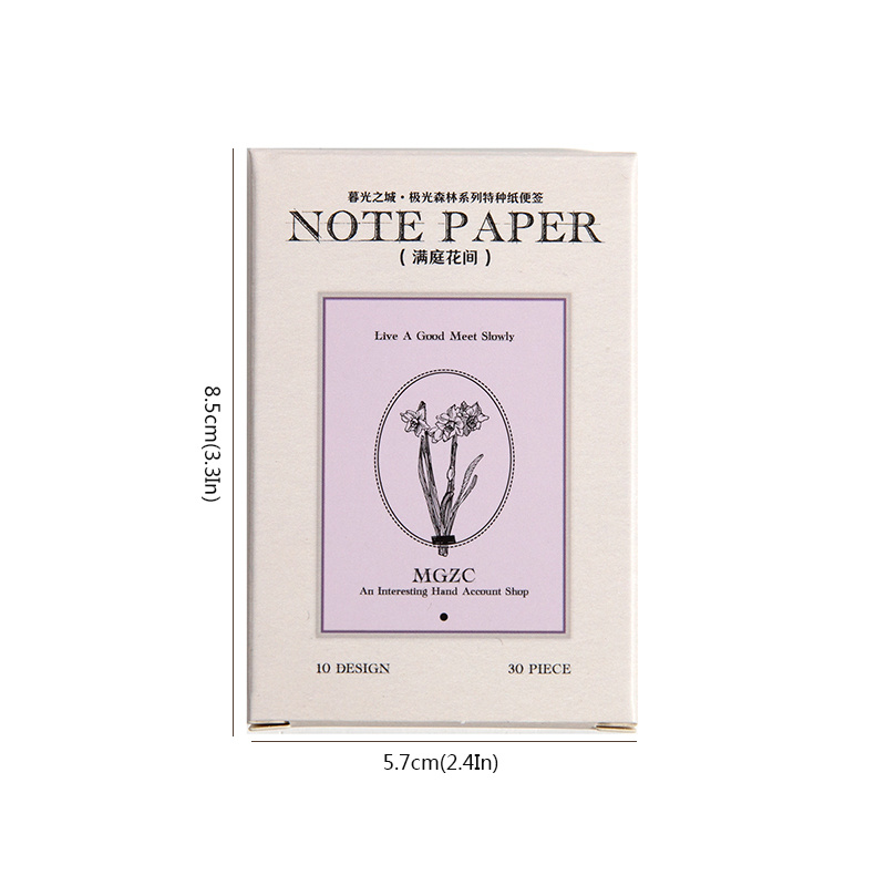 Special Paper Sticky Notes Simple Flower Decoration Message - Temu ...