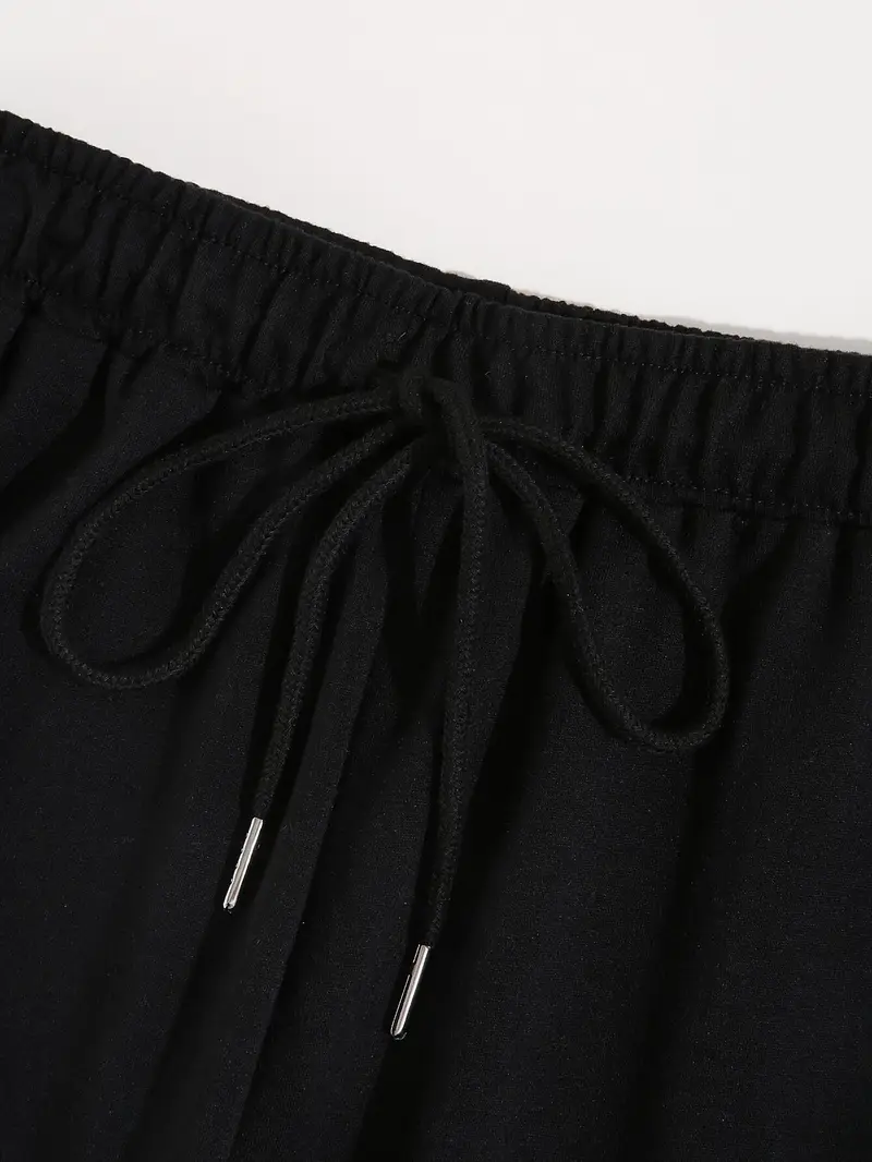 Japanese Anime Letters Print Drawstring Elastic Sweatpants Temu Australia
