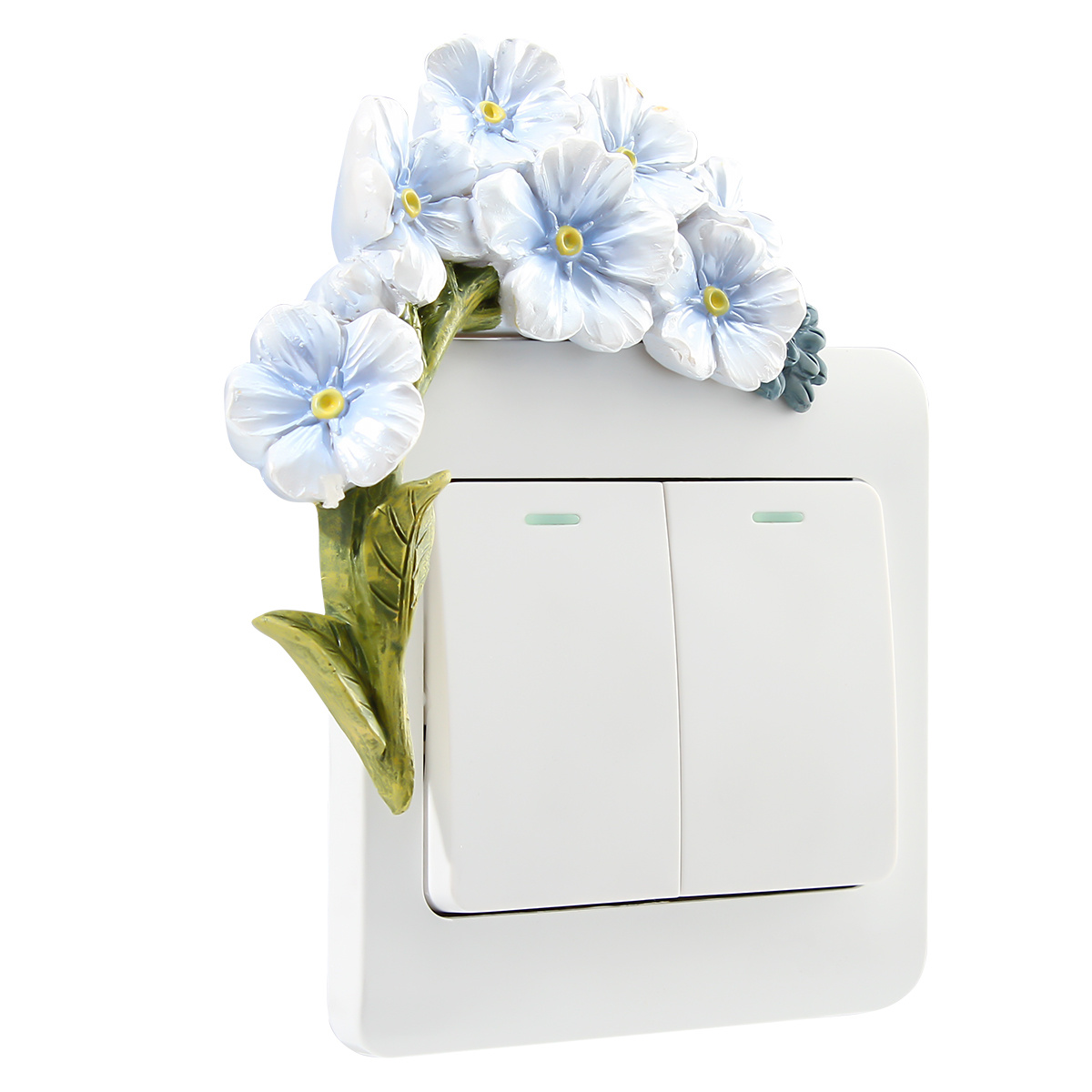 Floral Light Switch Decals Creative Resin Wall Stickers Diy - Temu ...