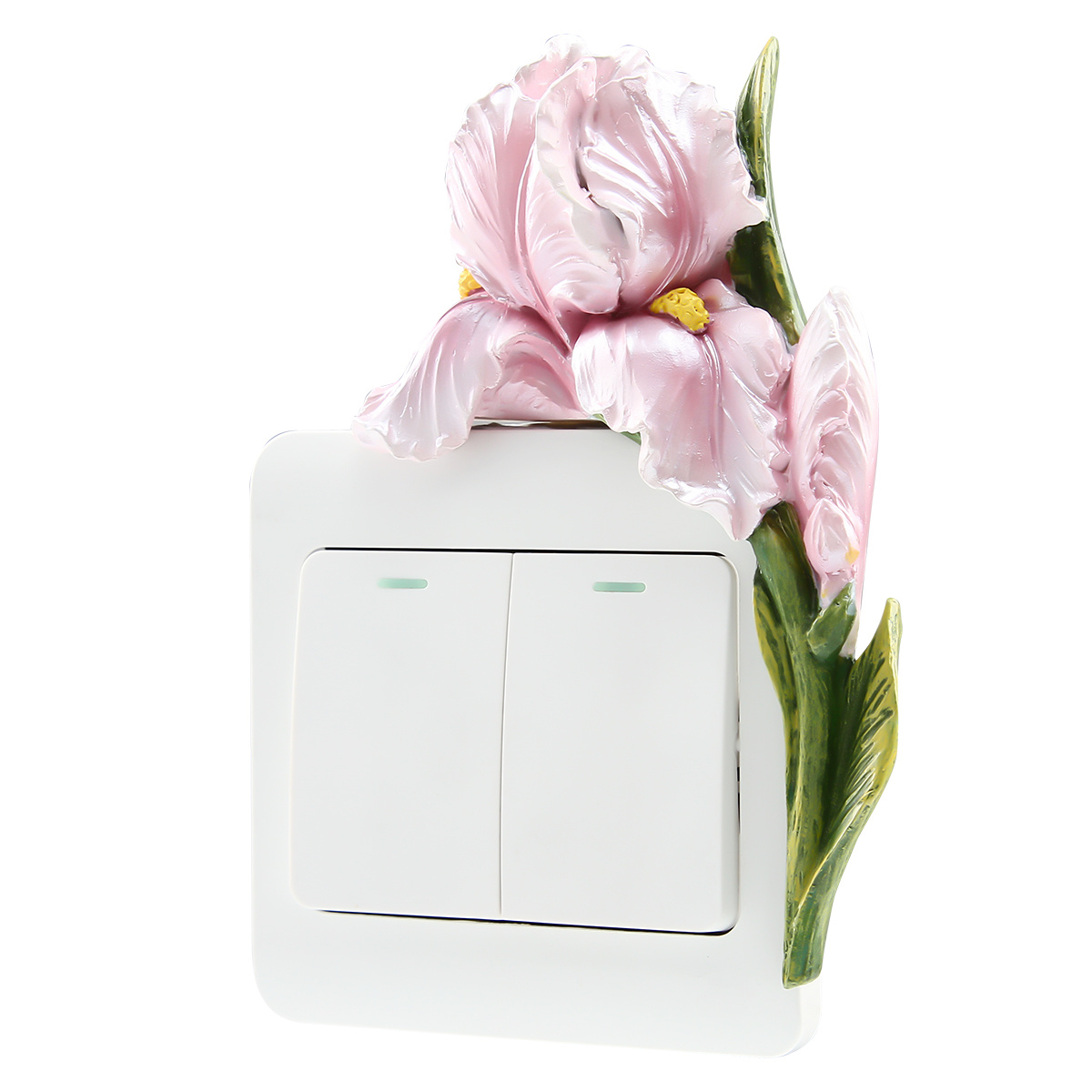Floral Light Switch Decals Creative Resin Wall Stickers Diy - Temu ...