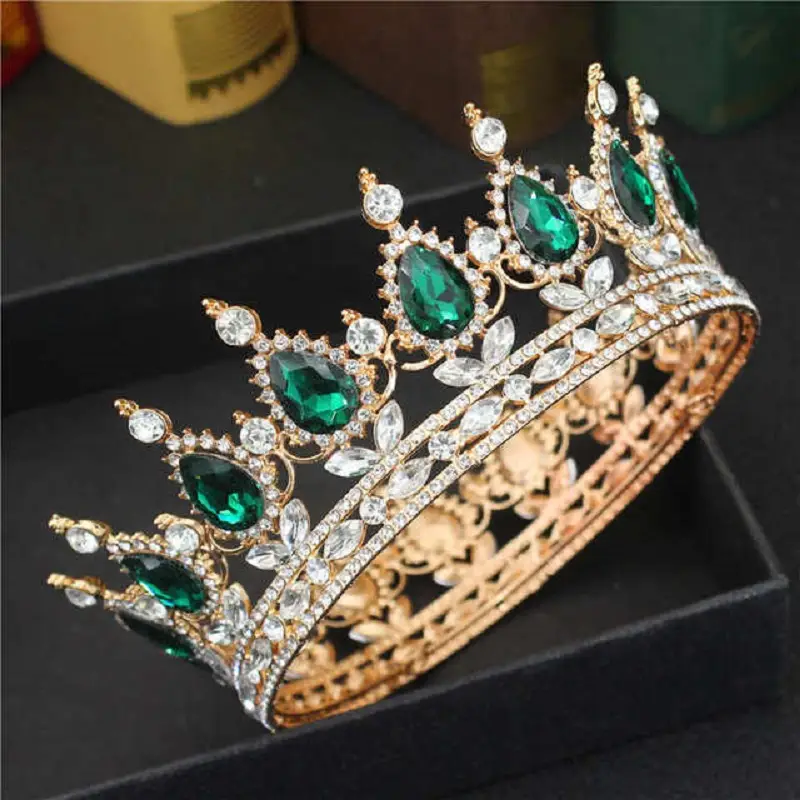 Golden Baroque Queen Crown Tiaras Sparkly Rhinestone Wedding - Temu Golden Baroque Queen Crown Tiaras Sparkly Rhinestone Wedding - Temu