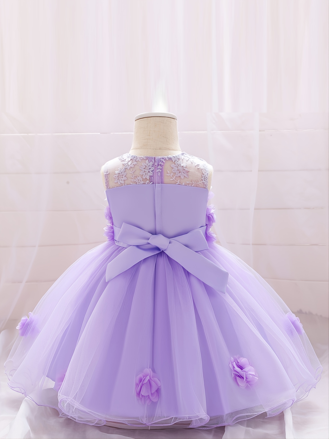 Girls Sleeveless Princess Dress Flowers Tulle Tutu Dress - Temu Australia