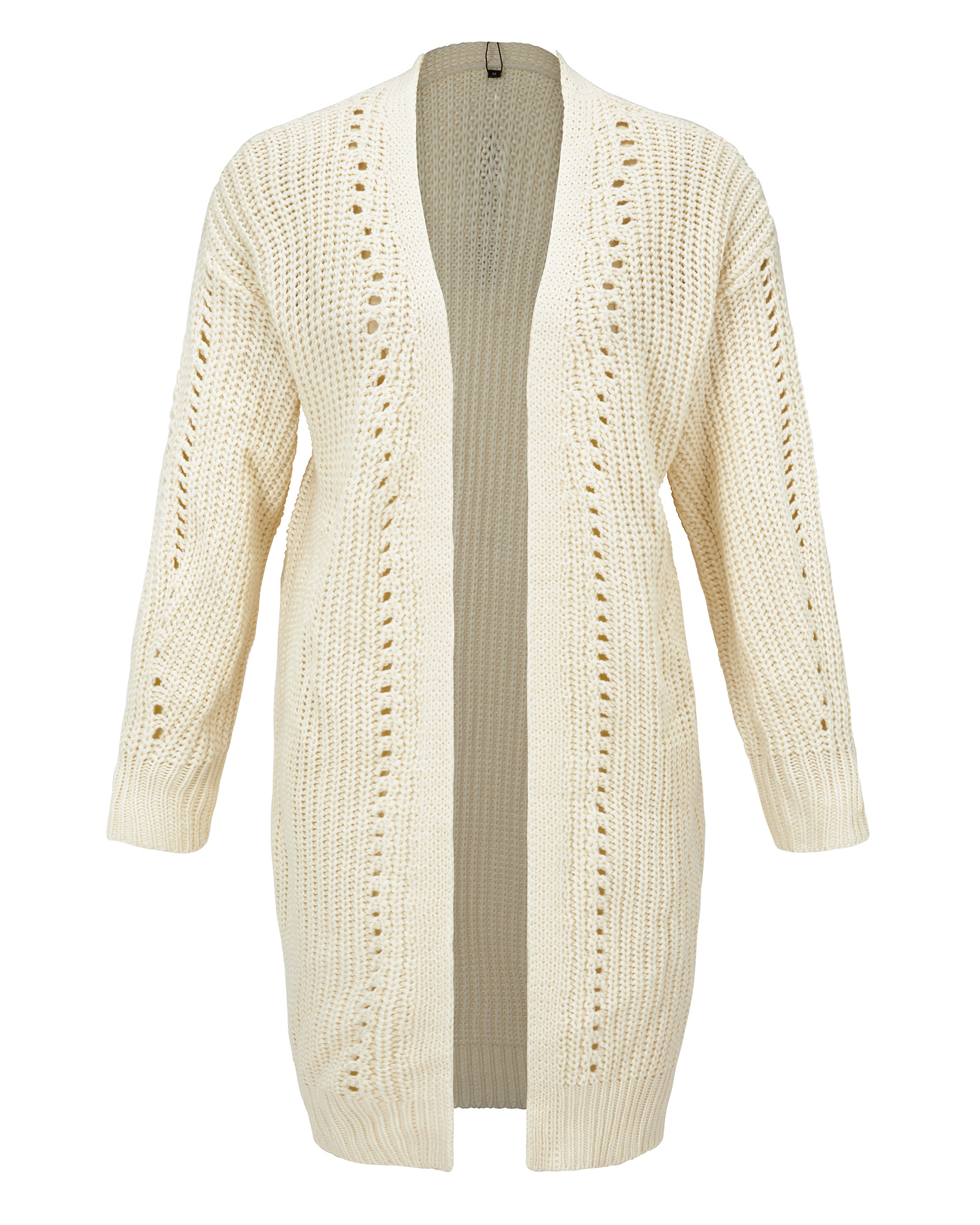 Solid Drop Shoulder Cardigan Casual Long Sleeve Length - Temu Australia