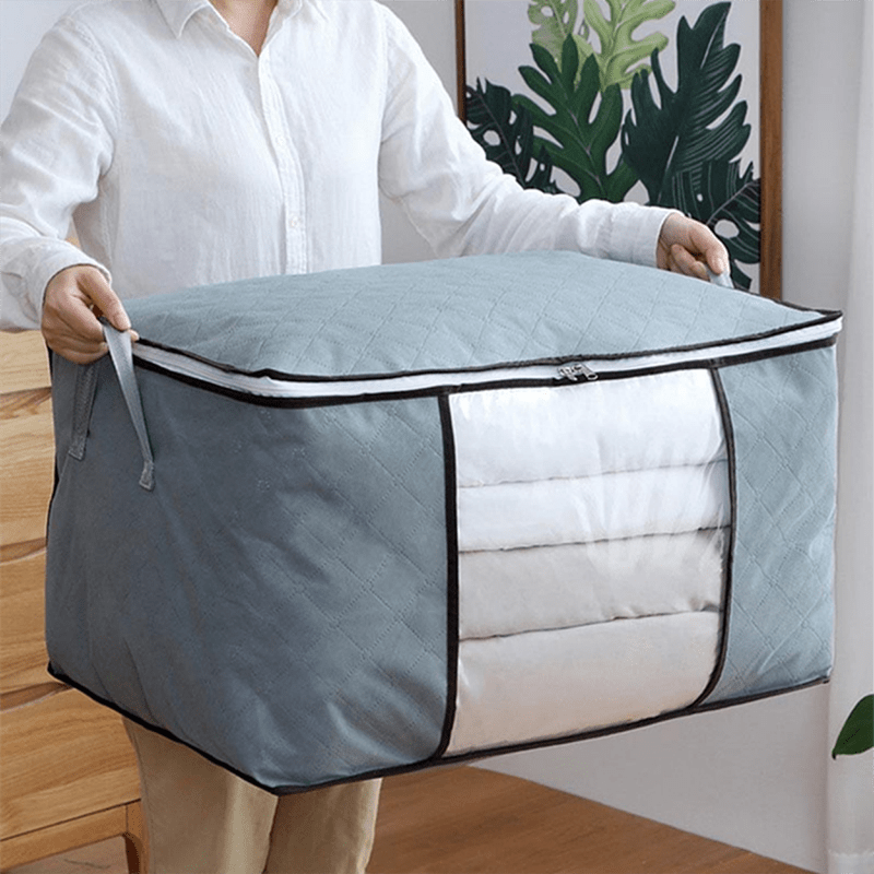 Simple Large Capacity Storage Bag Zipper Dustproof Organizer - Temu ...