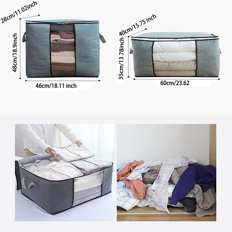 Simple Large Capacity Storage Bag Zipper Dustproof Organizer - Temu ...