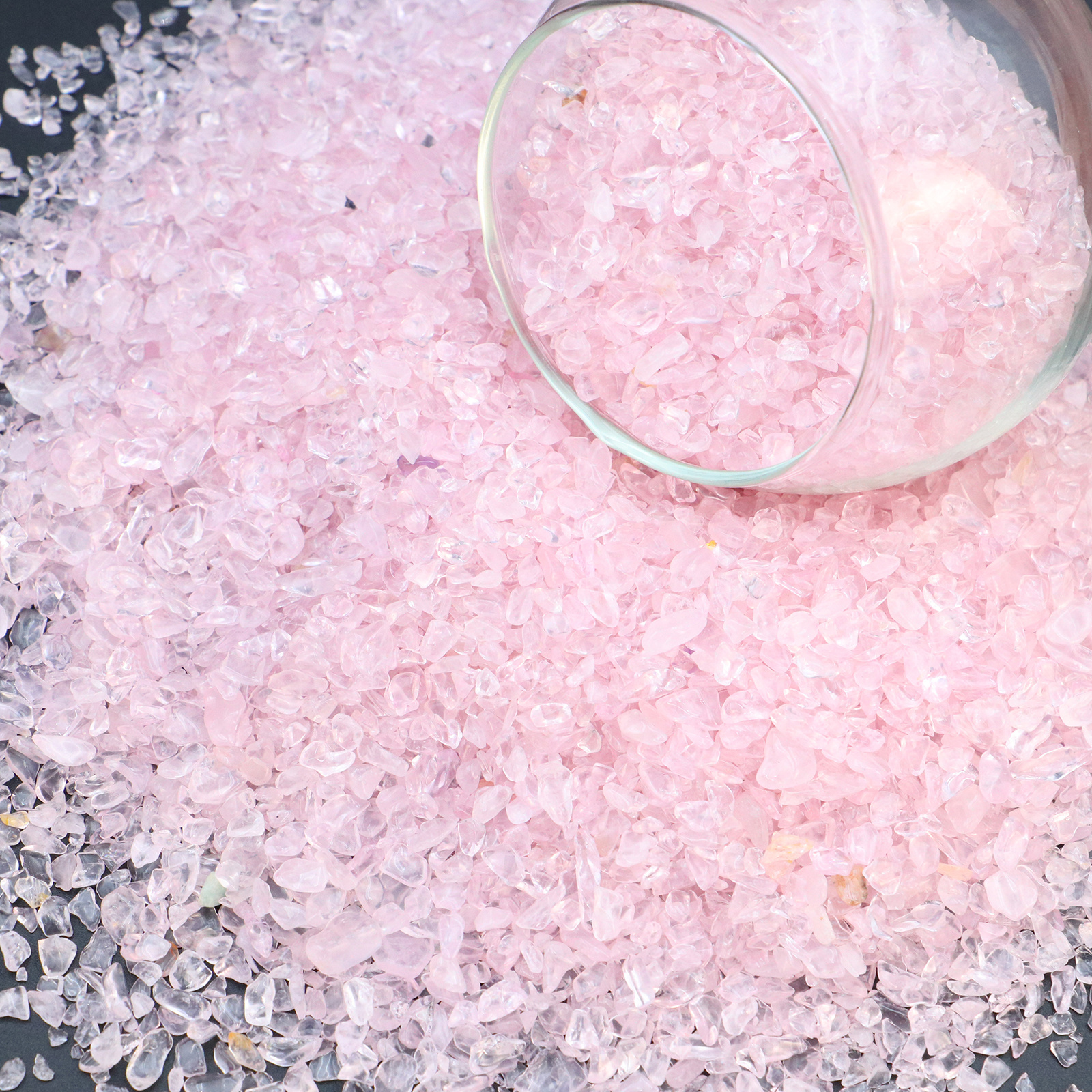 Atural Rose Crystal Quartz Powder Chips Gravel Rock Healing Stone ...