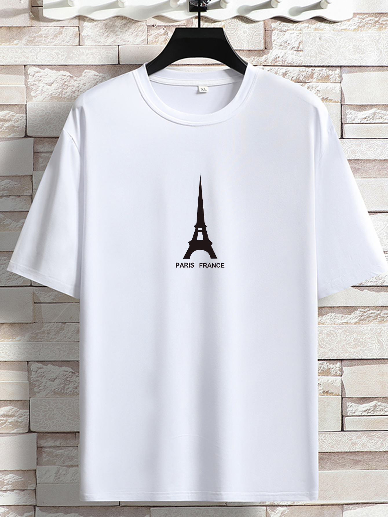 men's 'paris ' crew neck stretch t shirt - Temu Australia