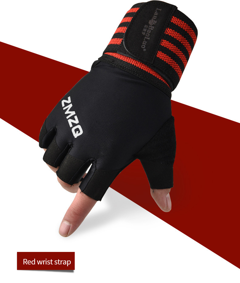 Premium Unisex Half Finger Fitness Gloves Wrist Support - Temu United ...