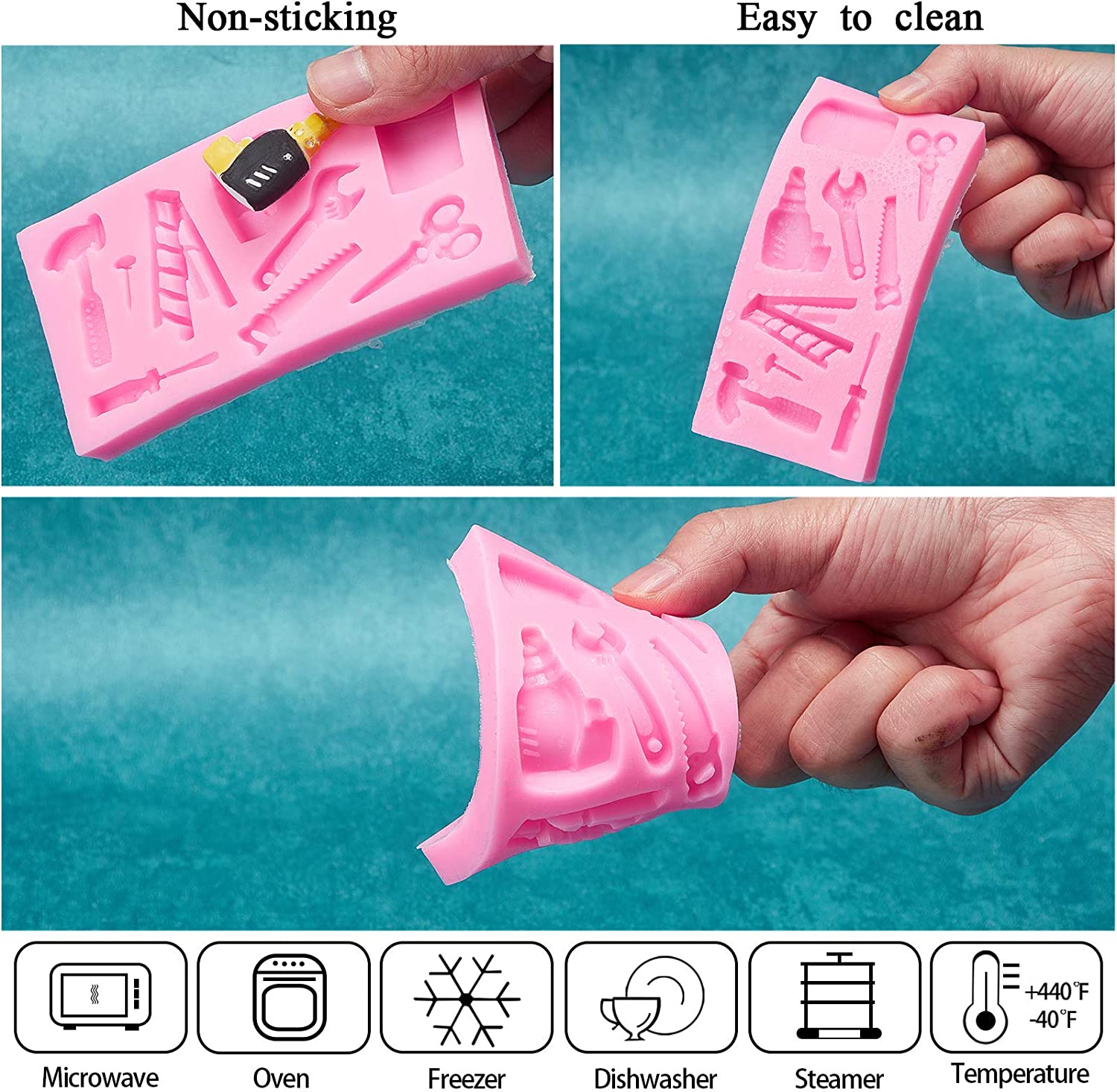 Fondant Silicone Mold Ladder Scissors Hammer Perfect - Temu