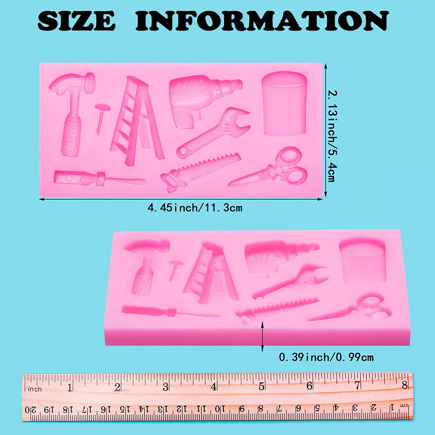 Fondant Silicone Mold Ladder Scissors Hammer Perfect - Temu