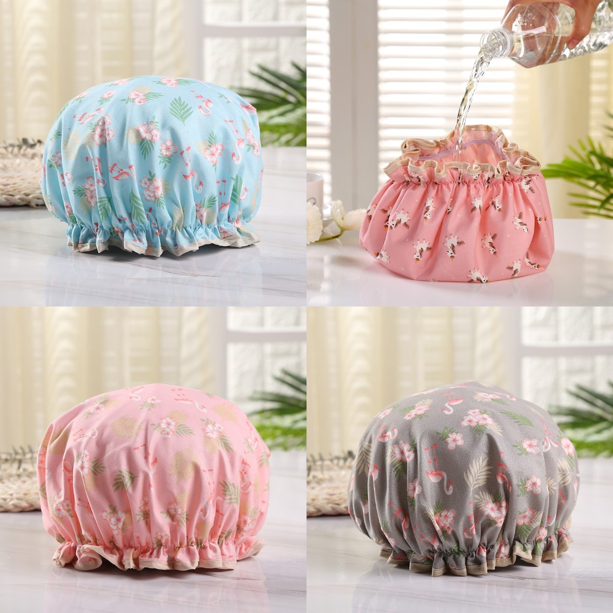 Microfiber Bath Cap Shower Bonnet Designed For Women And Girls ...