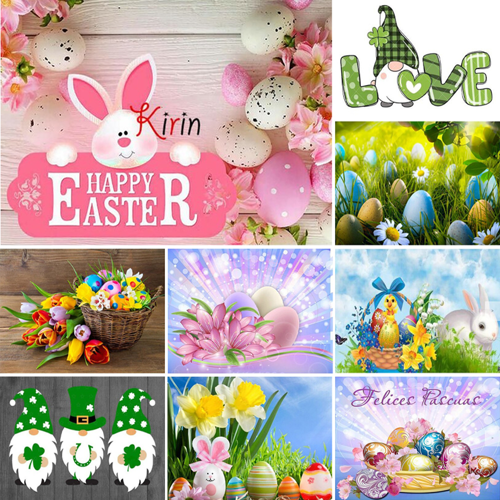 Diy 5d Diamond Painting Easter Bunny Full Round Diamond - Temu Netherlands