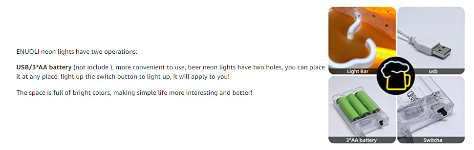 Beer shaped Led Neon Sign Usb/ Battery Powered Neon Light - Temu Australia