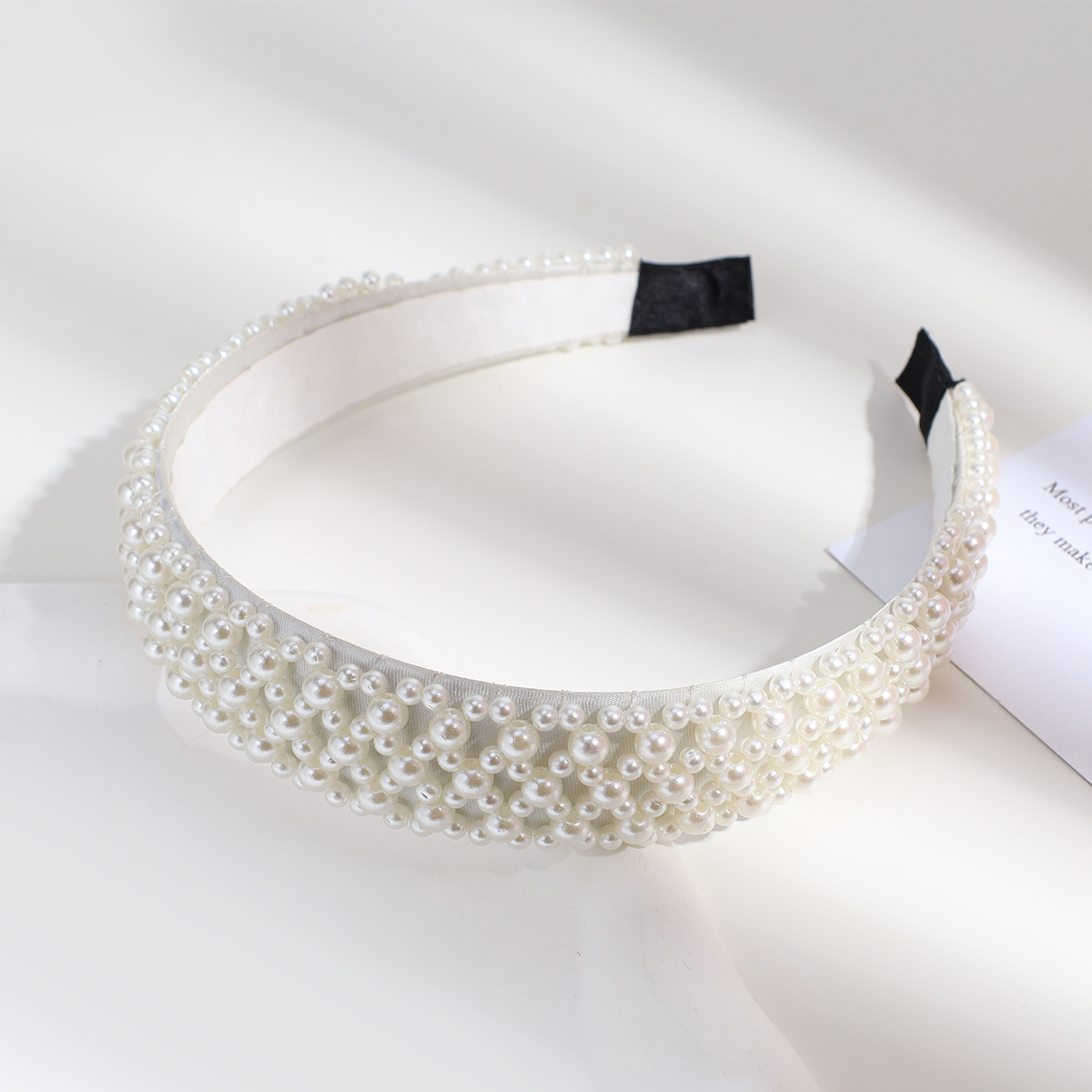 Faux Pearl Hair Hoop Fashion Headband High - Temu United