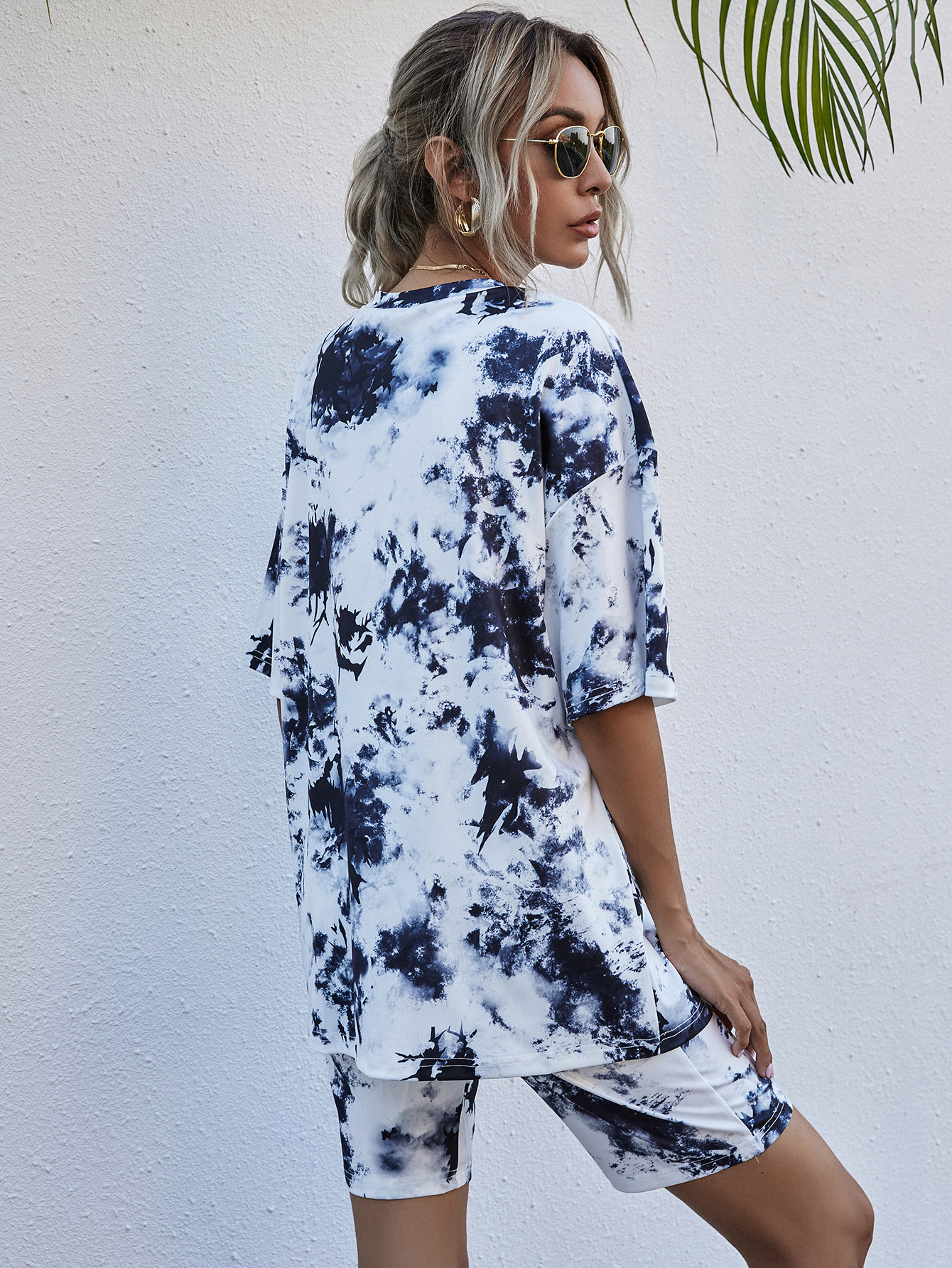 Tie Dye Street Wear Two piece Set Crew Neck Half Sleeve T - Temu United ...