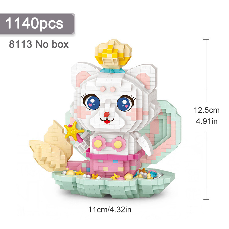 Delightful Diy Animal Kitten Shell Building Blocks A Fun - Temu