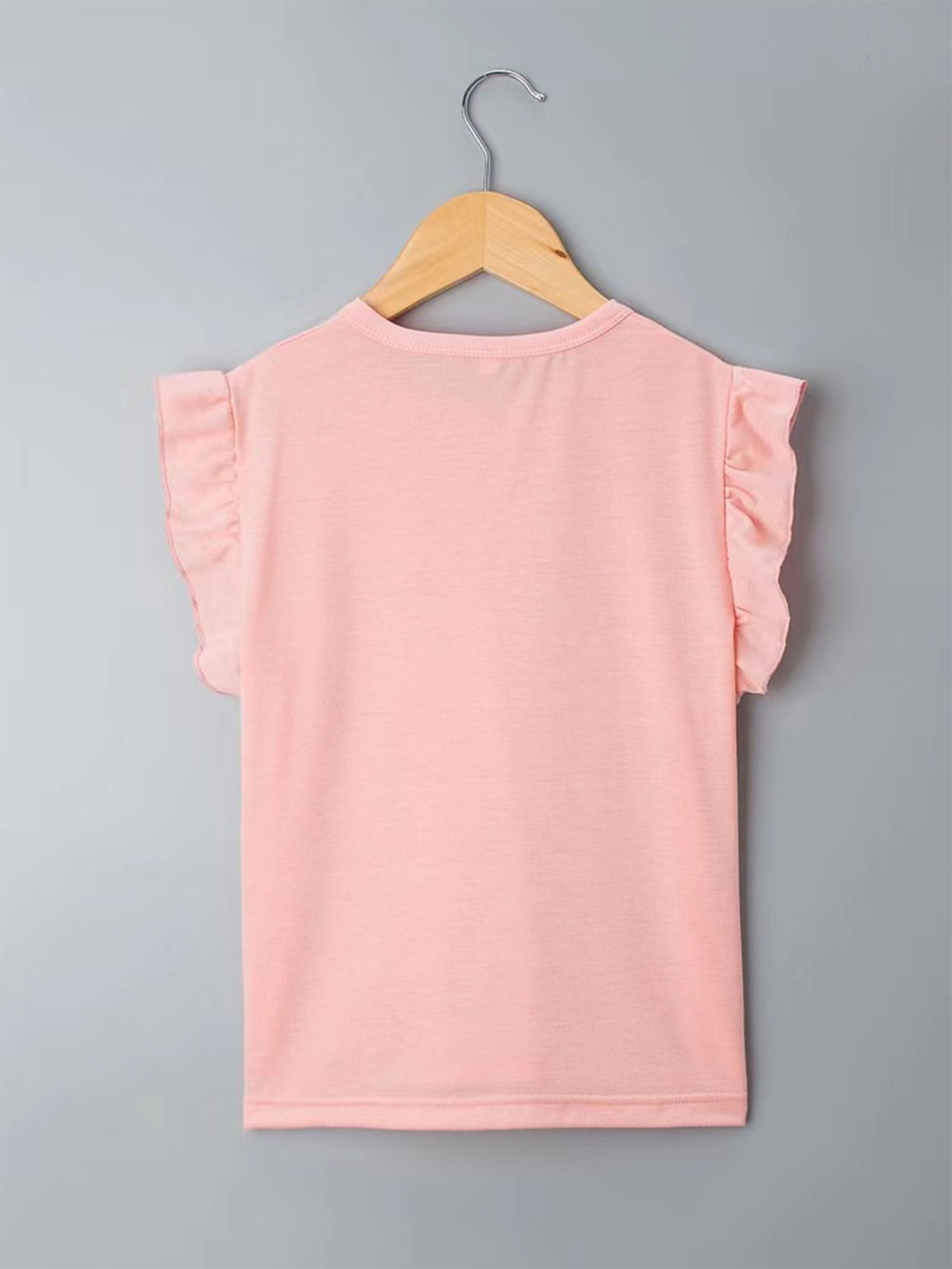 Toddler Girls Letter "sassy" Heart Graphic Ruffle Sleeve T - Temu ...