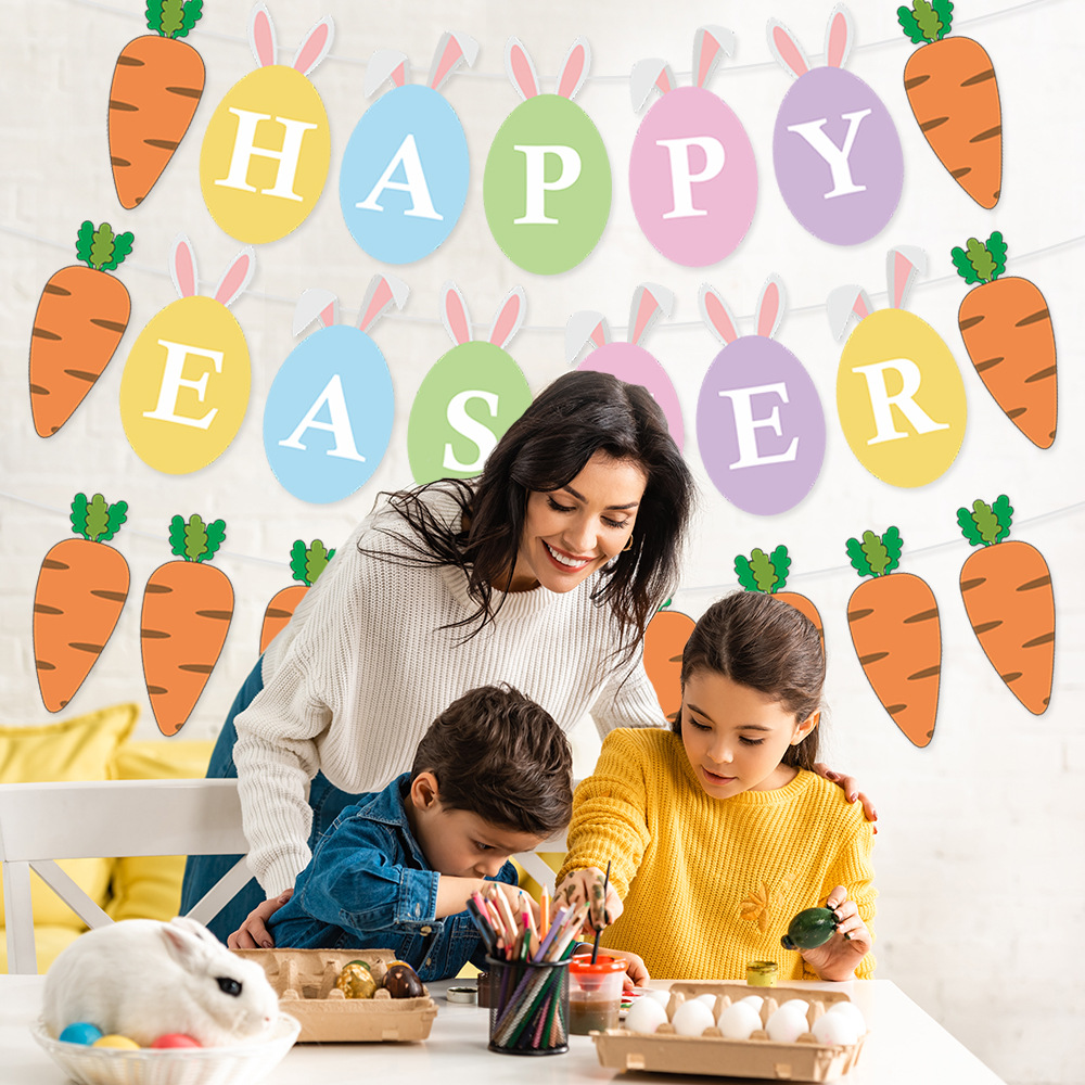 easter decoration pull flag banner colorful - Temu New Zealand