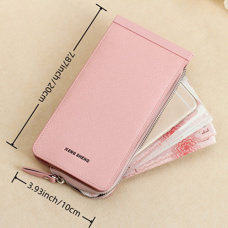 Solid Color Credit Card Holder Simple Long Wallet Casual - Temu New Zealand