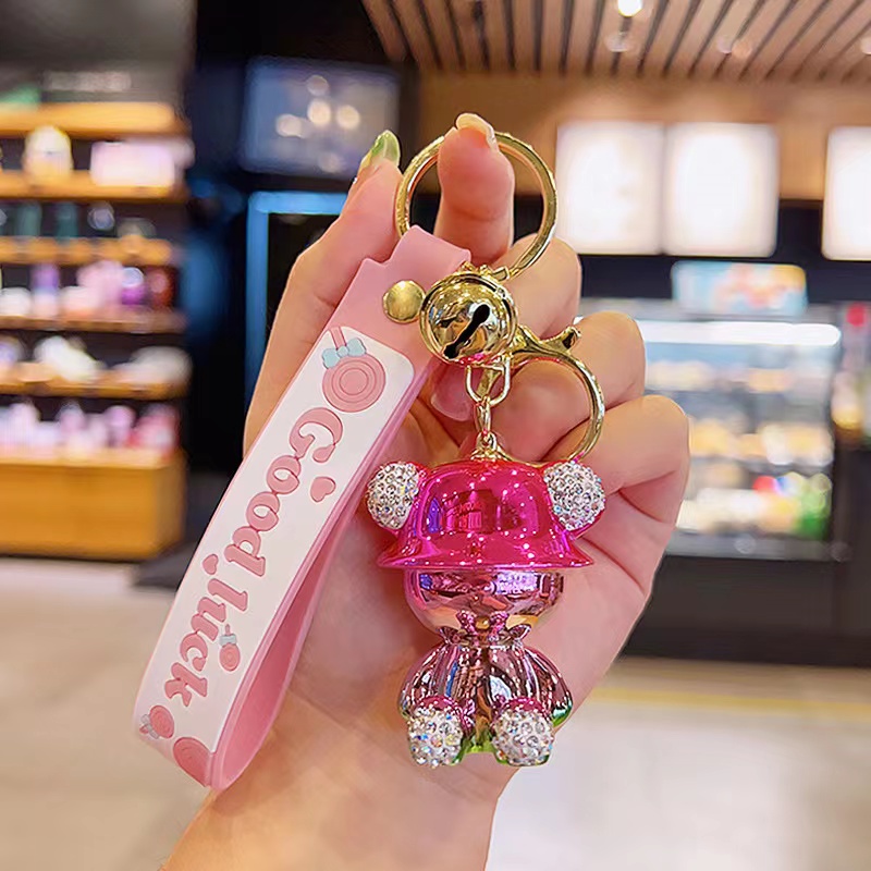 1pc Kawaii Bear Keychain Car Pendant Cute Small Gift Keychain Ornament ...