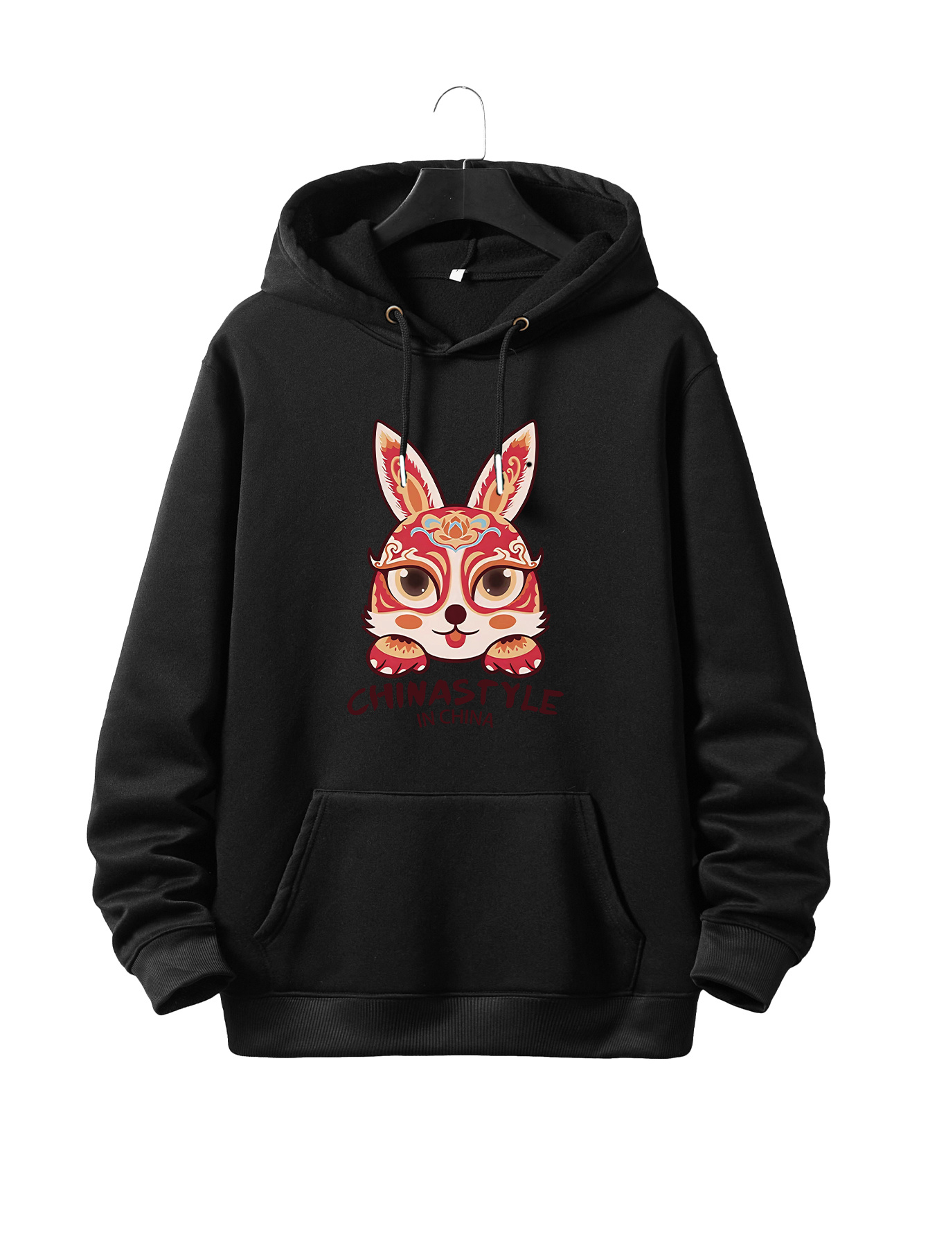Men's Trendy Rabbit Print Hooded Comfortable Long Sleeve - Temu New Zealand