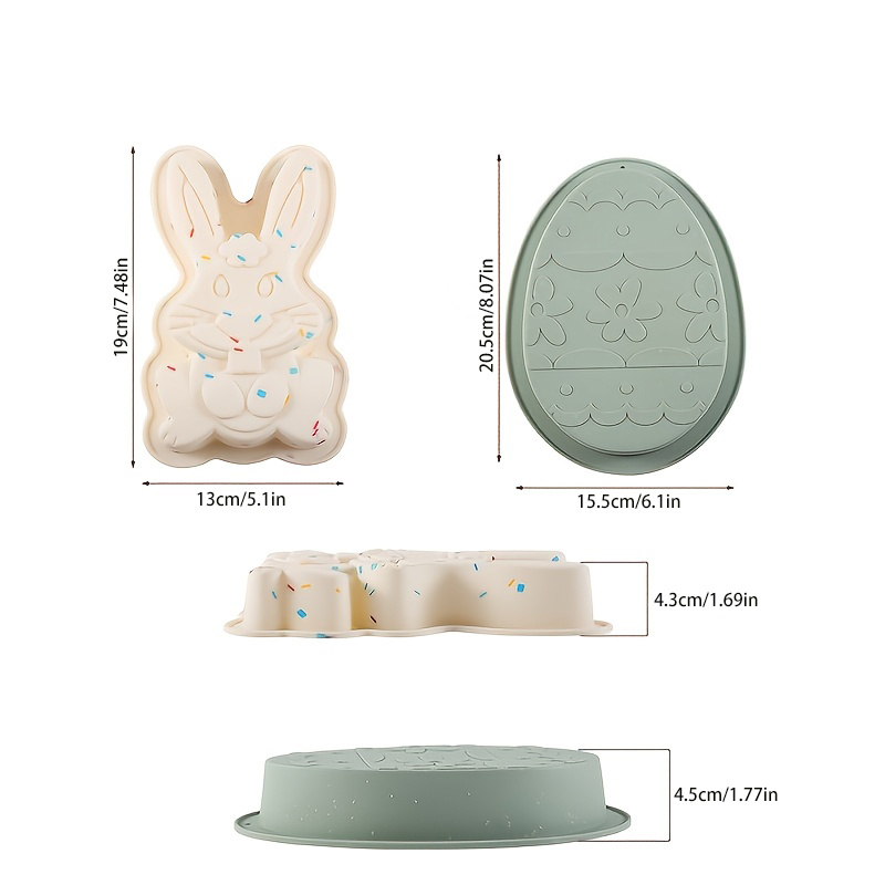 Easter Egg Baking Pan Easter Egg/long Ear Rabbit Cake Pan - Temu United ...