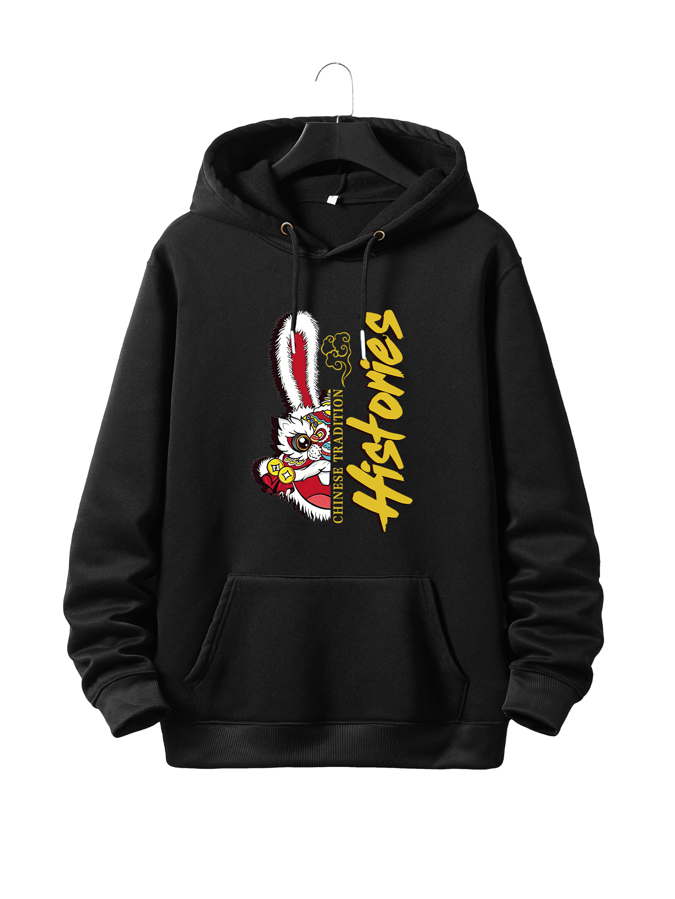 men's trendy traditional rabbit print hooded comfortable - Temu Australia