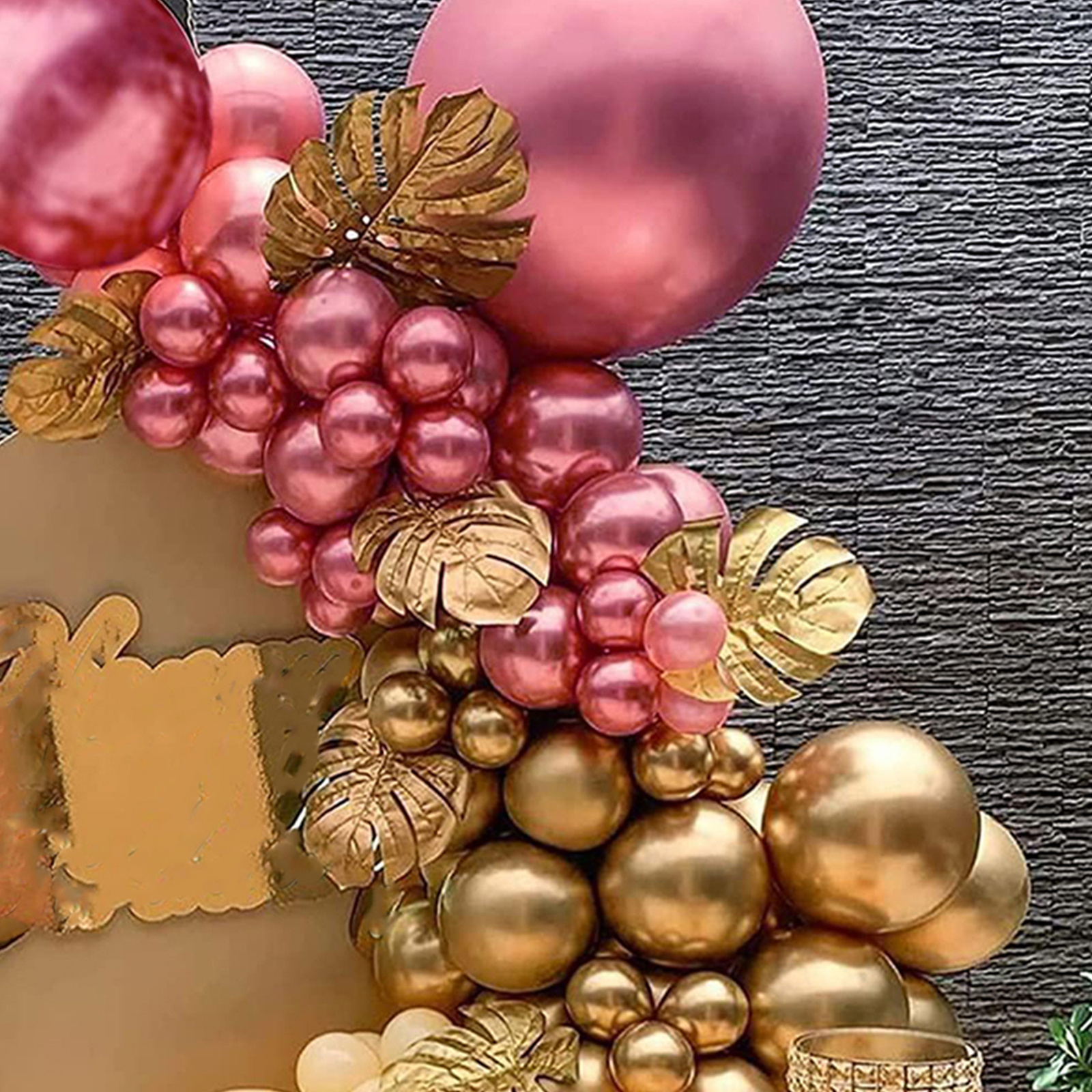 125 Piezas Globo Color Piel Roja Metal Dorado Juego Fiesta - Temu Mexico