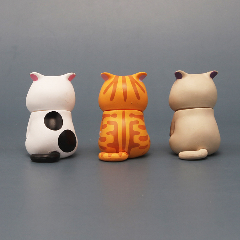 Cute Facepalm Cat Figurine Desk Table Decoration Kitten - Temu