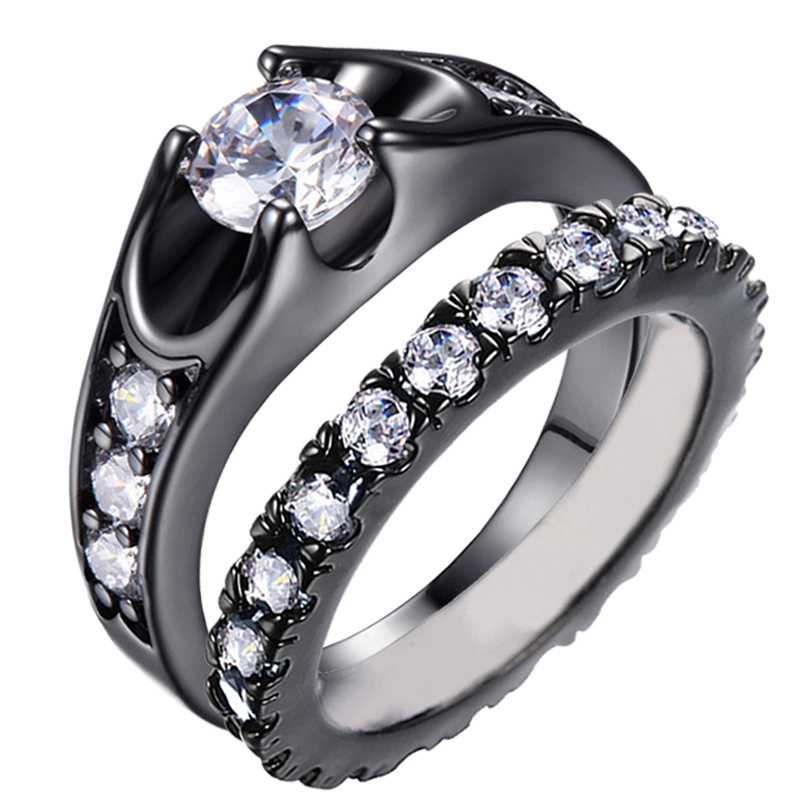 Fashion Couple Rings Engagement Ring Set Women Wedding - Temu New Zealand