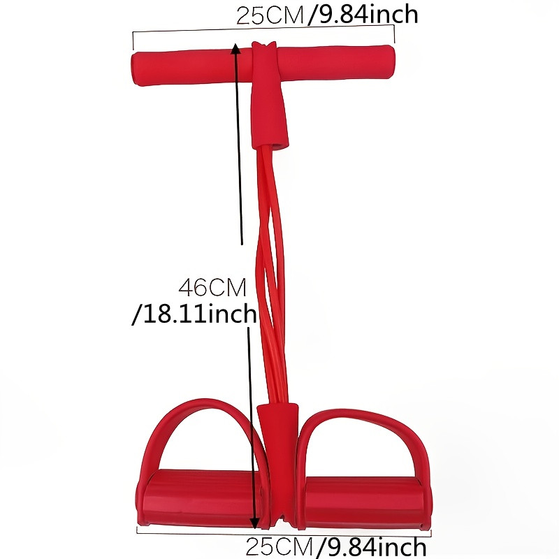 Exercise Resistance Band With Pedal And Non Slip Handles For Home ...