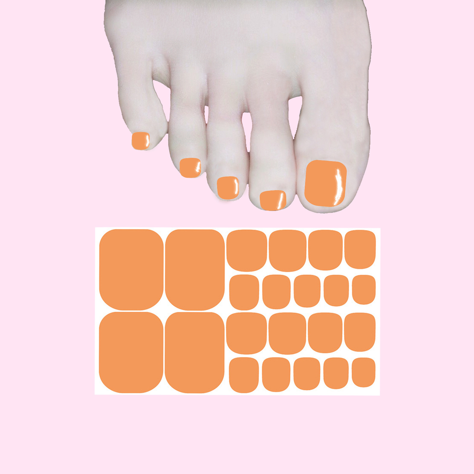 Toe Nail Stickers Full Wraps Solid Color Toenail Polish - Temu Ireland