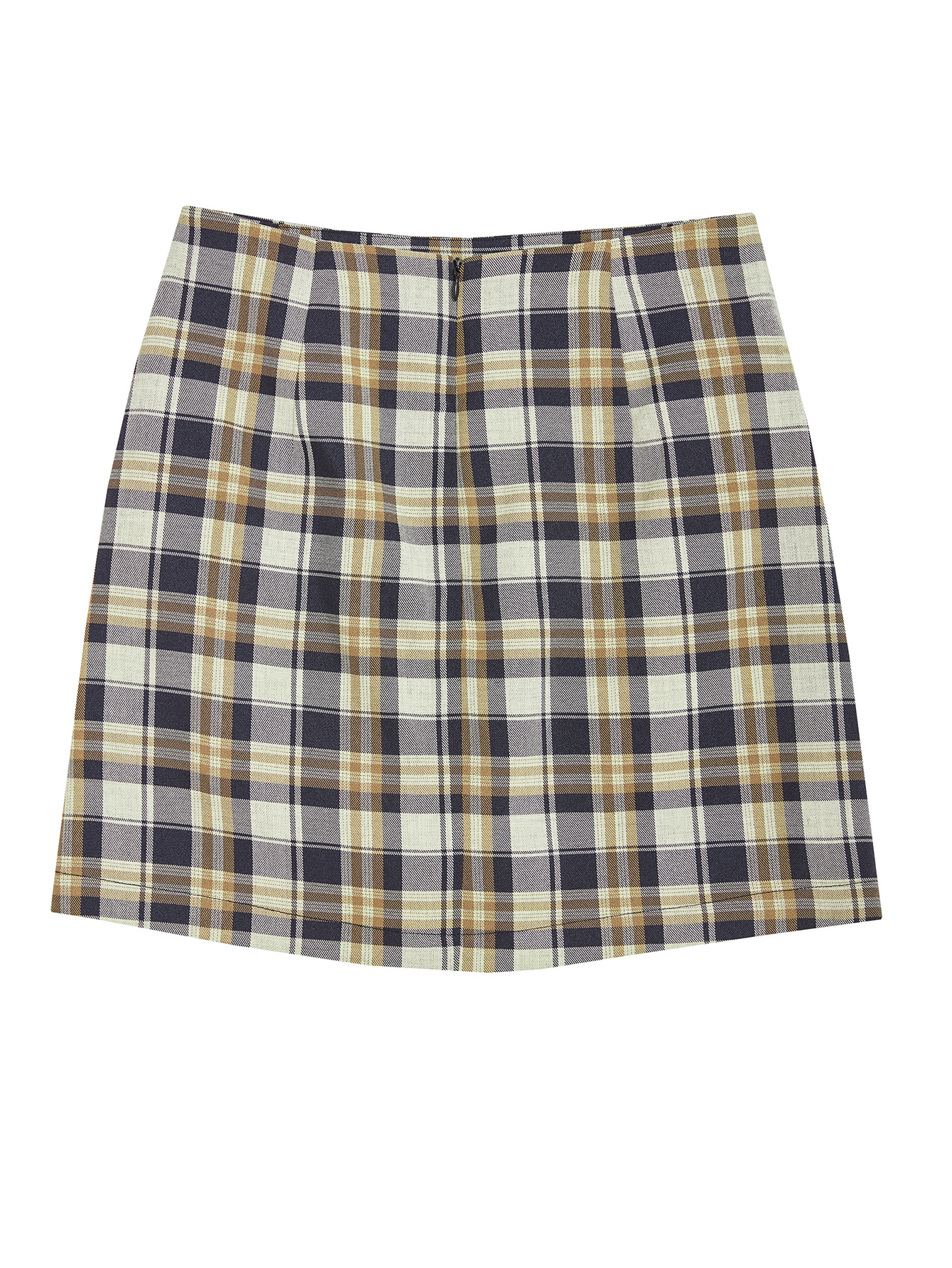 Plaid Pocket Slim Skirts Preppy Button Decor High Waist - Temu Australia