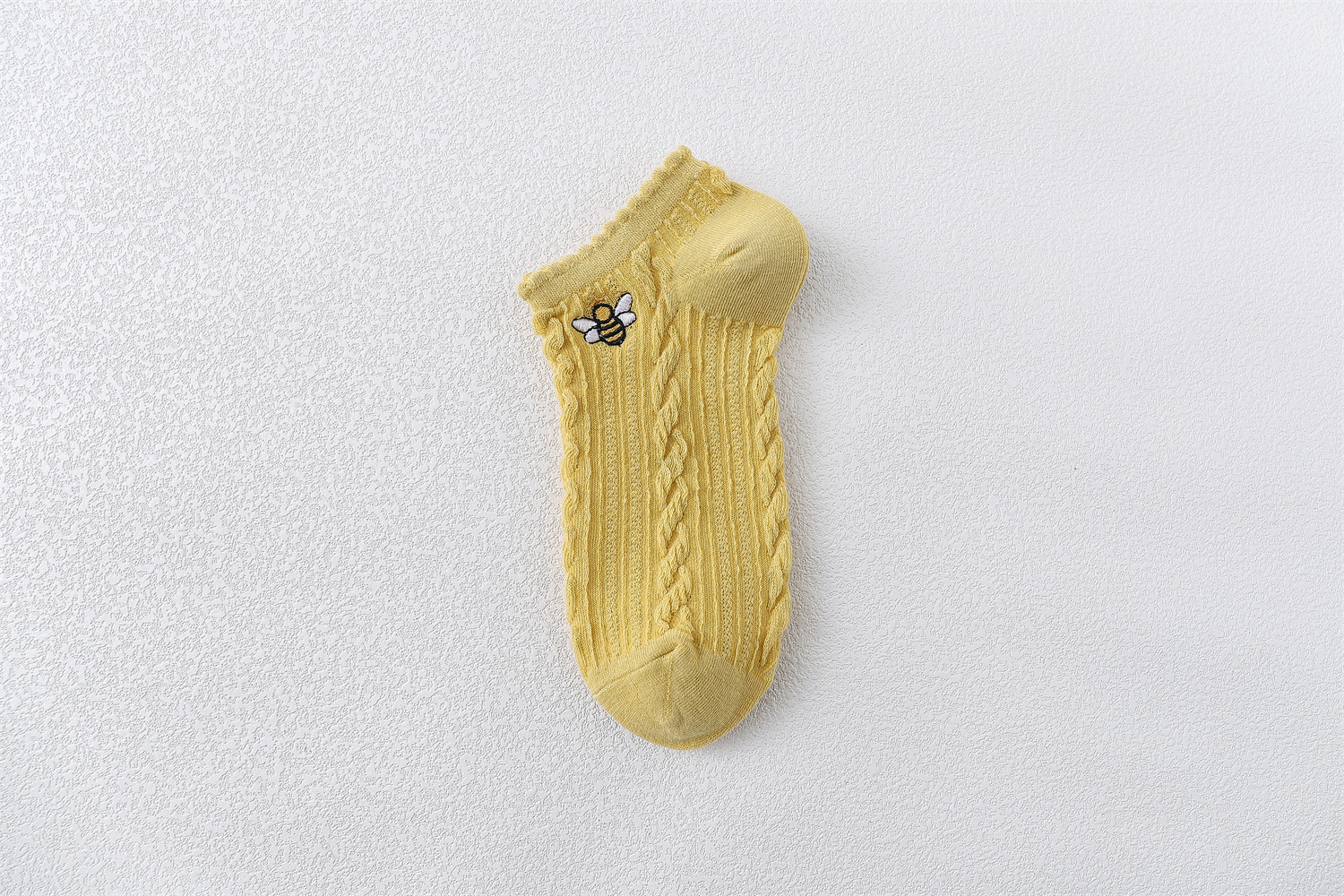 Bee Floral Print Socks Comfy Lightweight Embroidery Cotton - Temu ...