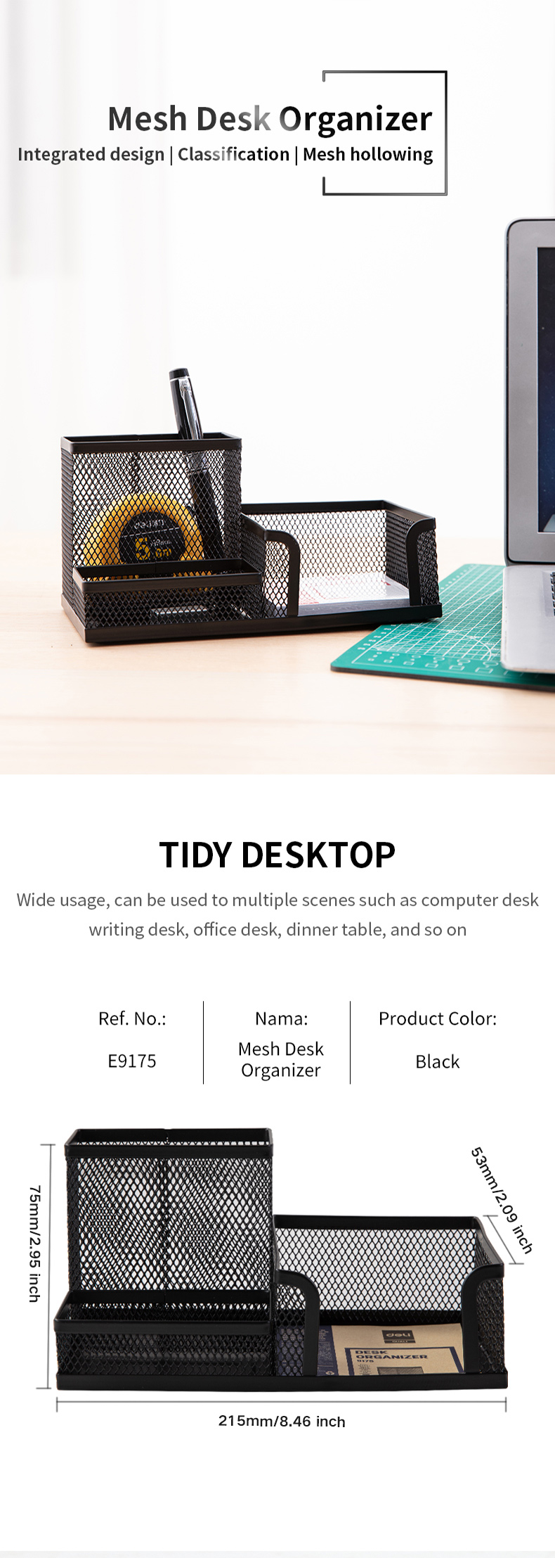 desk organizer tidy desktop black material firm - {region_name}