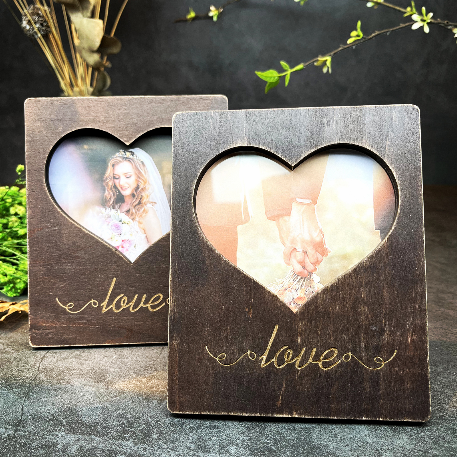 Heart Shape Photo Frame Home Decor Wife Husband Gift - Temu Australia