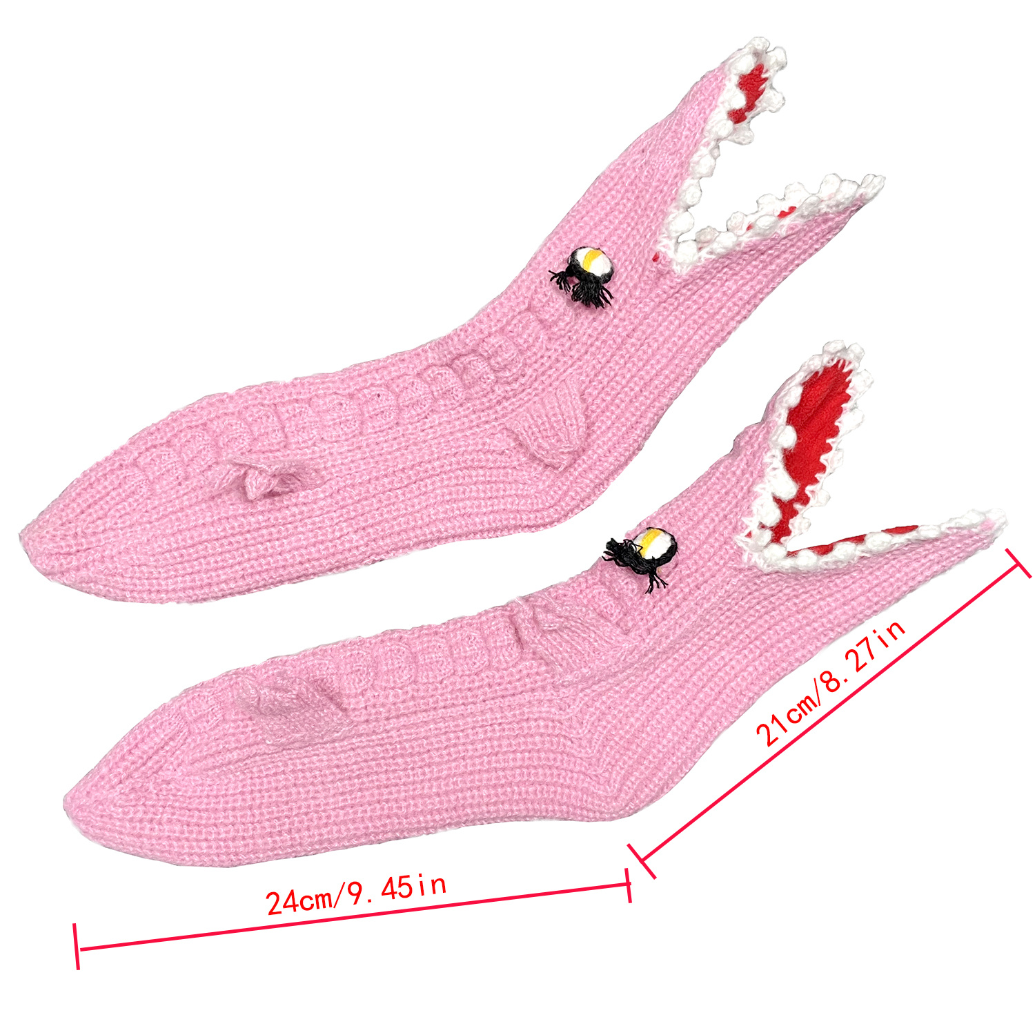 Crocodile Eating Feet Knitted Socks Novelty Cute Three - Temu Australia