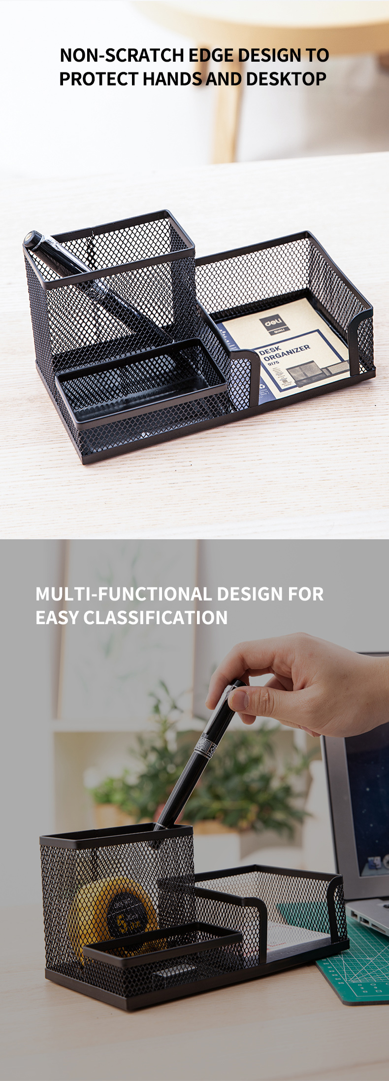 desk organizer tidy desktop black material firm - {region_name}