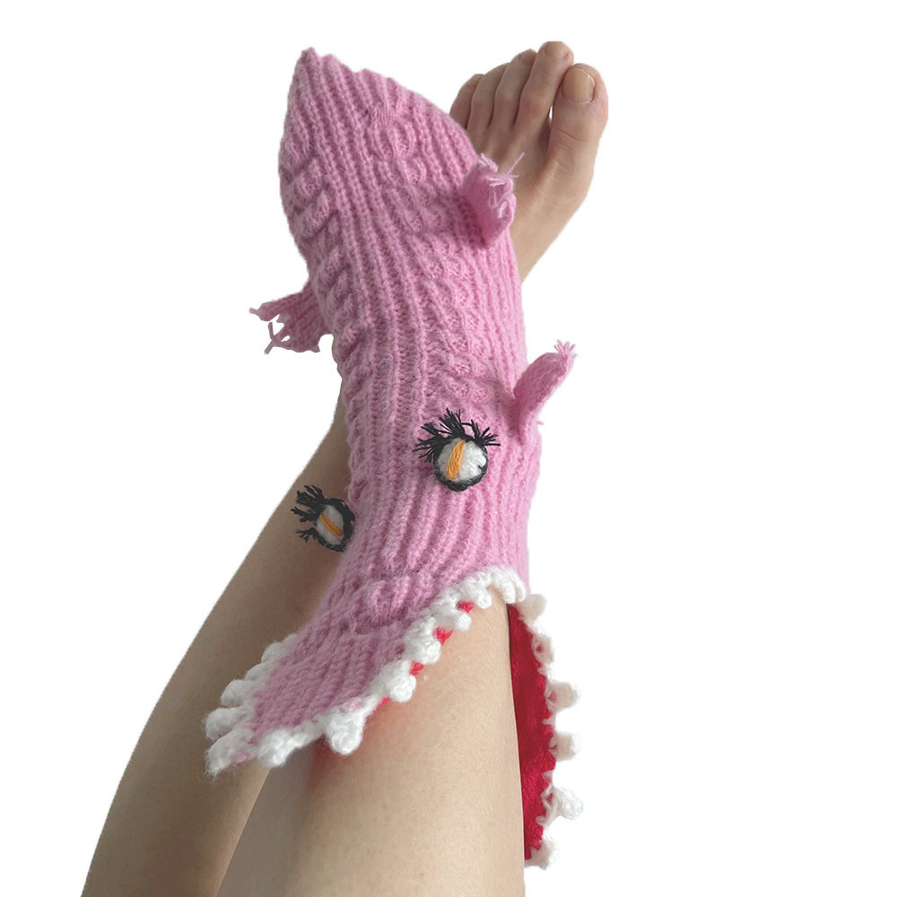 Crocodile Eating Feet Knitted Socks Novelty Cute Three - Temu Australia