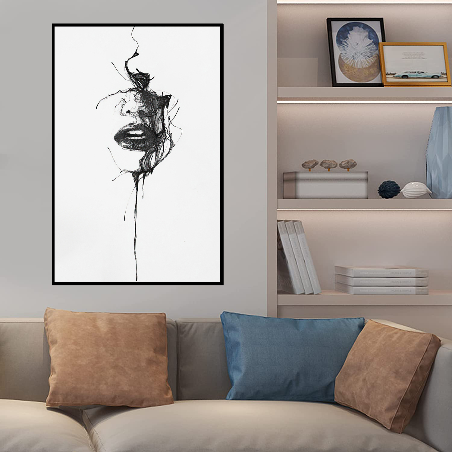 Contemporary Abstract Poster Wall Art Painting - Temu Australia