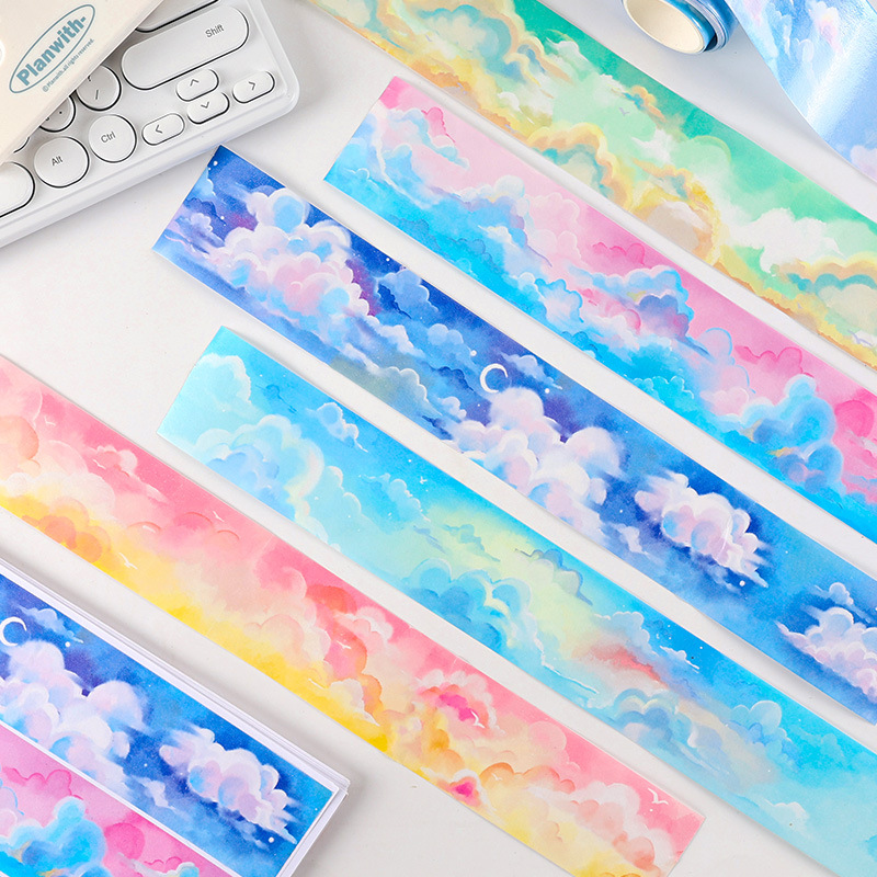Create Journal Sky Cloud Series Pvc Washi Tape Waterproof - Temu