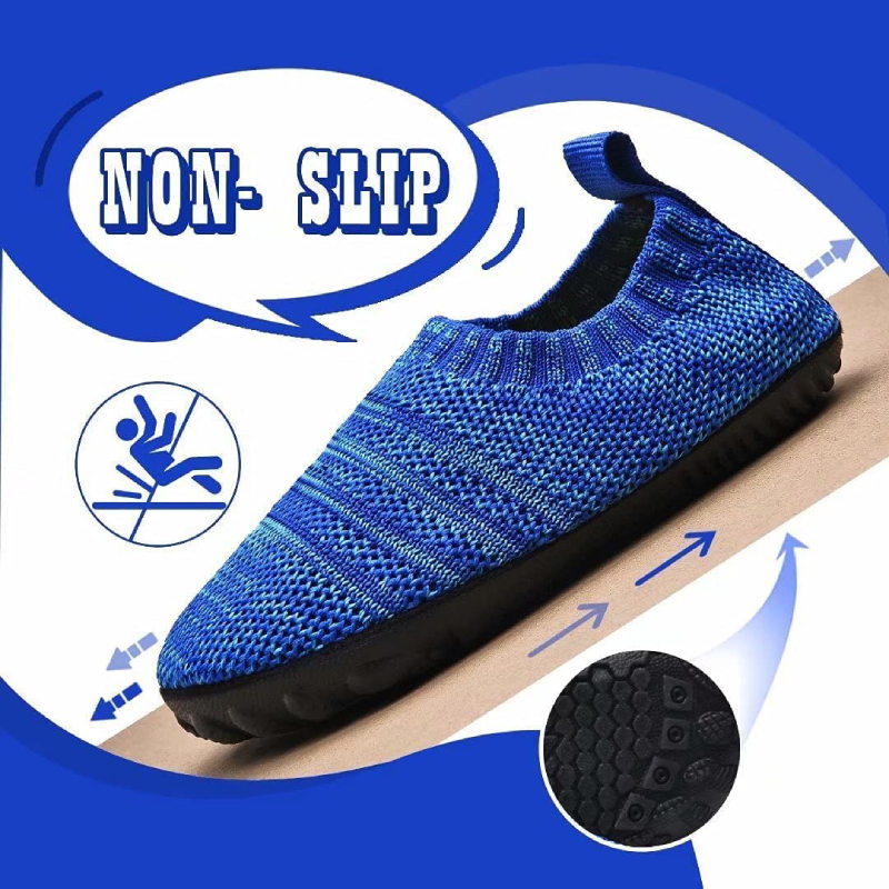 Boys Casual Knit Yoga Sock Shoes, Non-slip Soft Sole Lightweight Slip ...