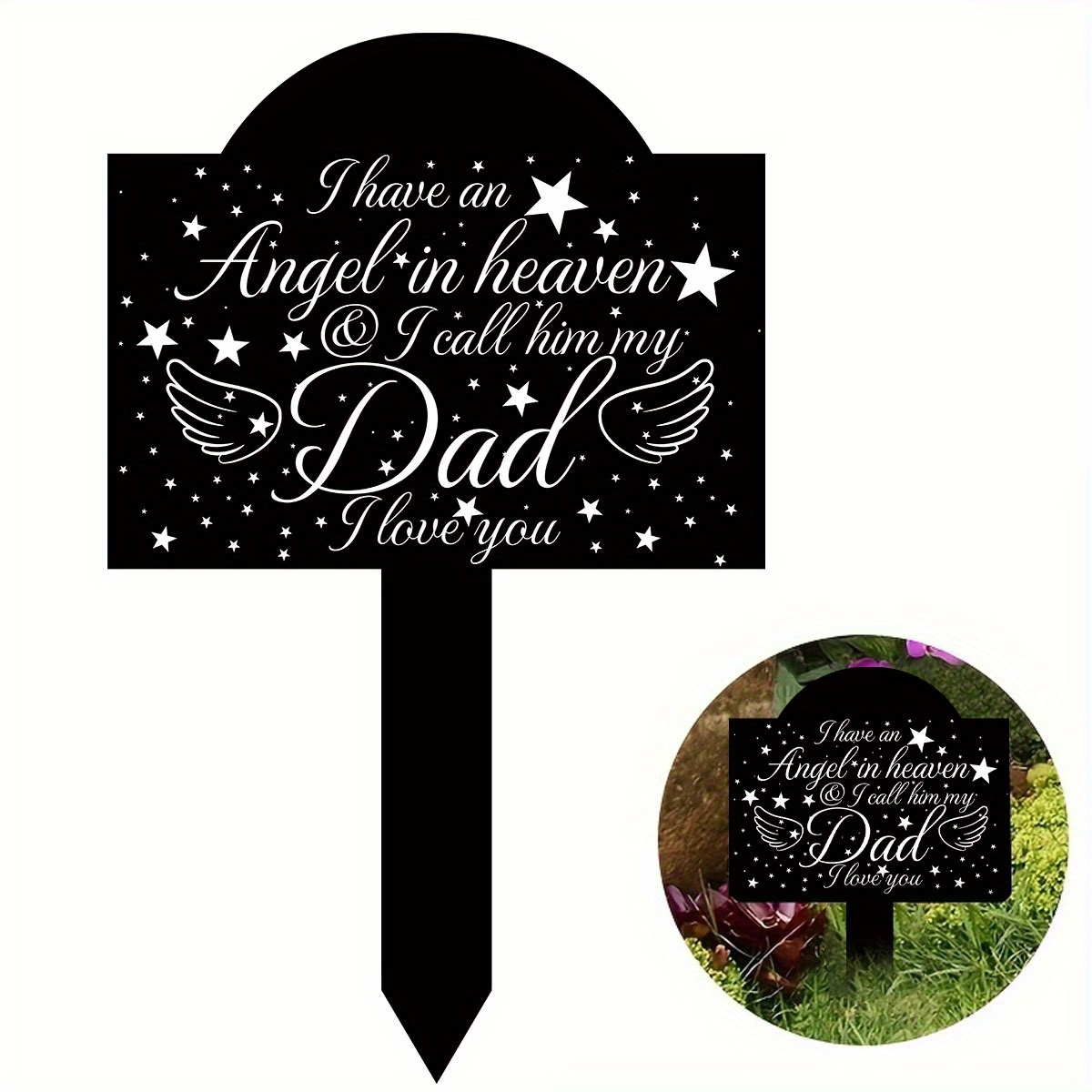 Acrylic Memorial Garden Stake Plaque Pole Mount - Temu United
