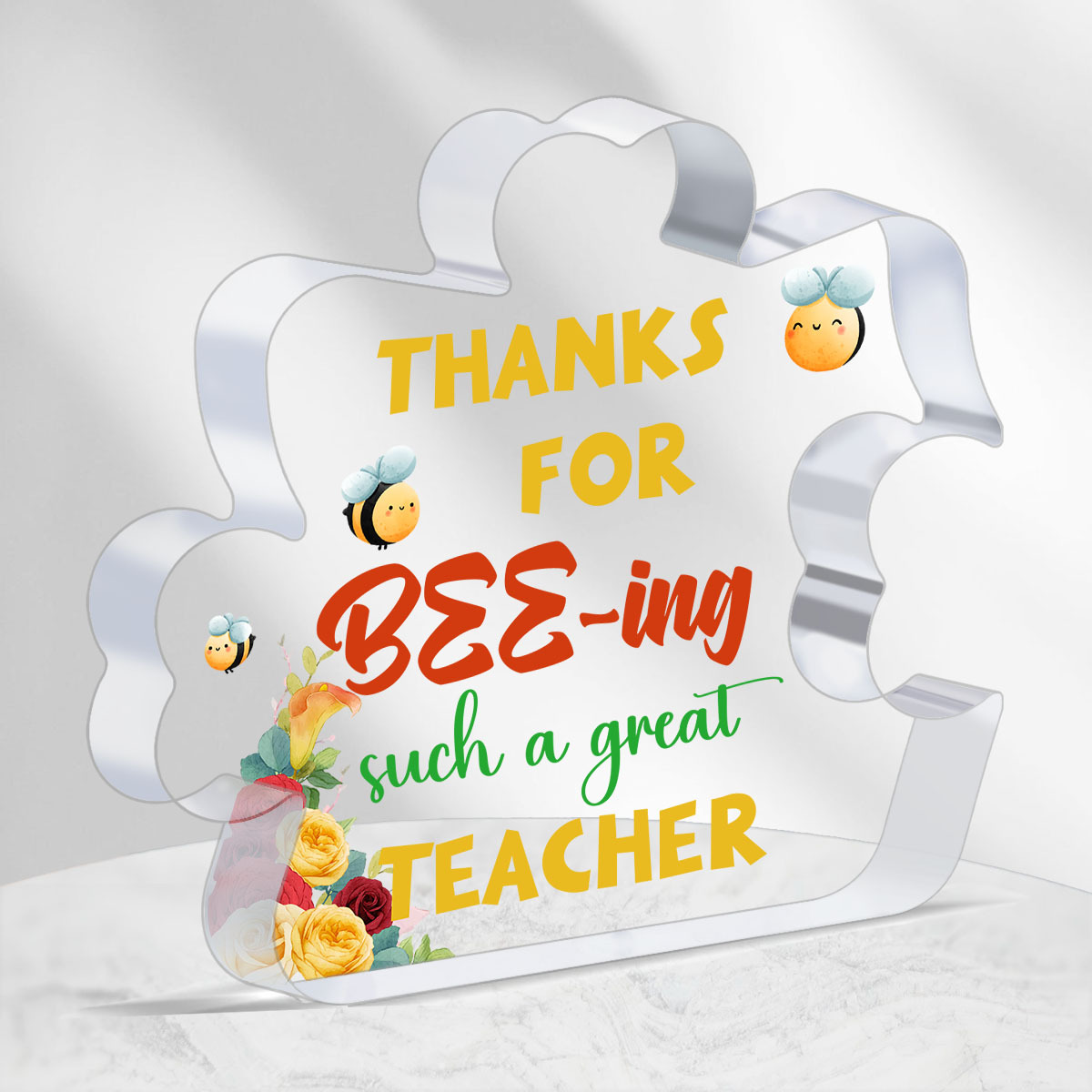 Acrylic Teacher Appreciation Tabletop Sign Art Deco - Temu Canada