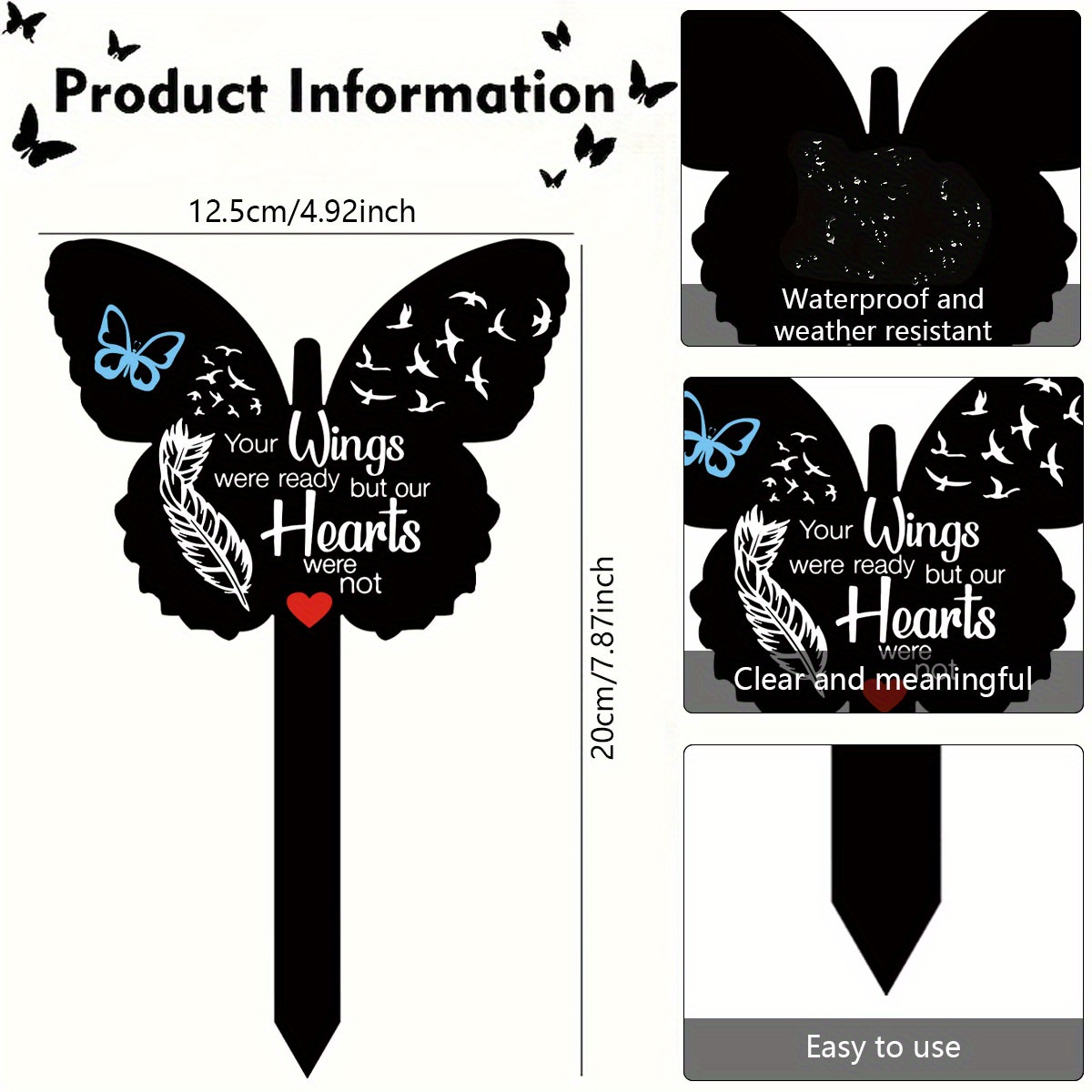 Acrylic Memorial Garden Stake Plaque Weatherproof Condolence - Temu United