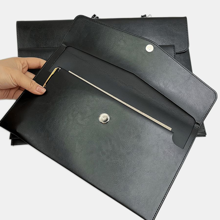 Pu Leather File Folder A4/a5 Business Office School - Temu Australia