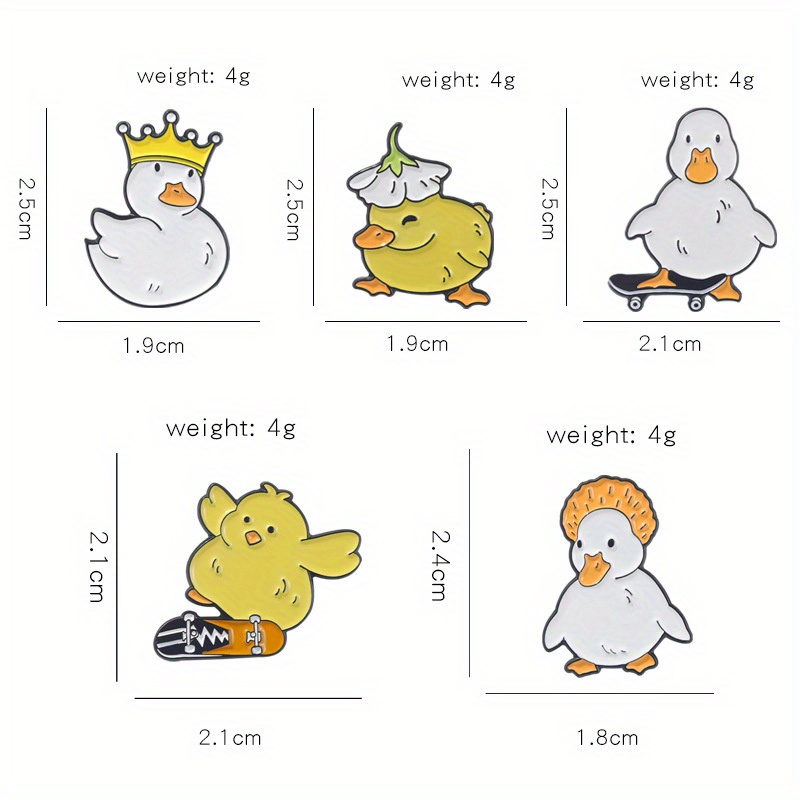 Creative Cartoon Cute Duck Diy Metal Pin Badge Decorative - Temu Portugal
