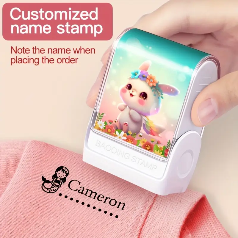 Name Stamp Clothing Custom Name Stamp Personalized Diy Name Temu