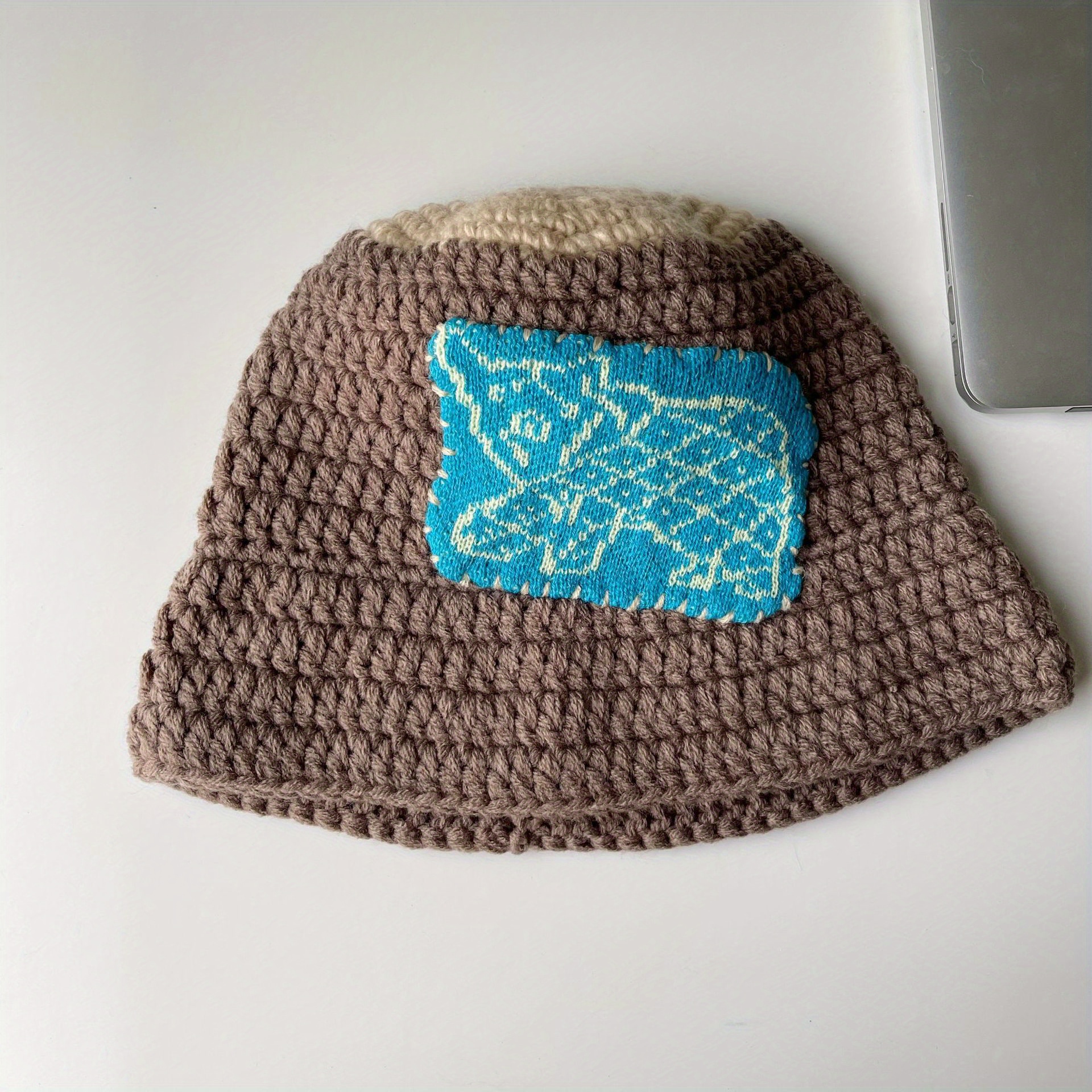Women's Fashion Print Knitted Basin Hat Lightweight - Temu Canada
