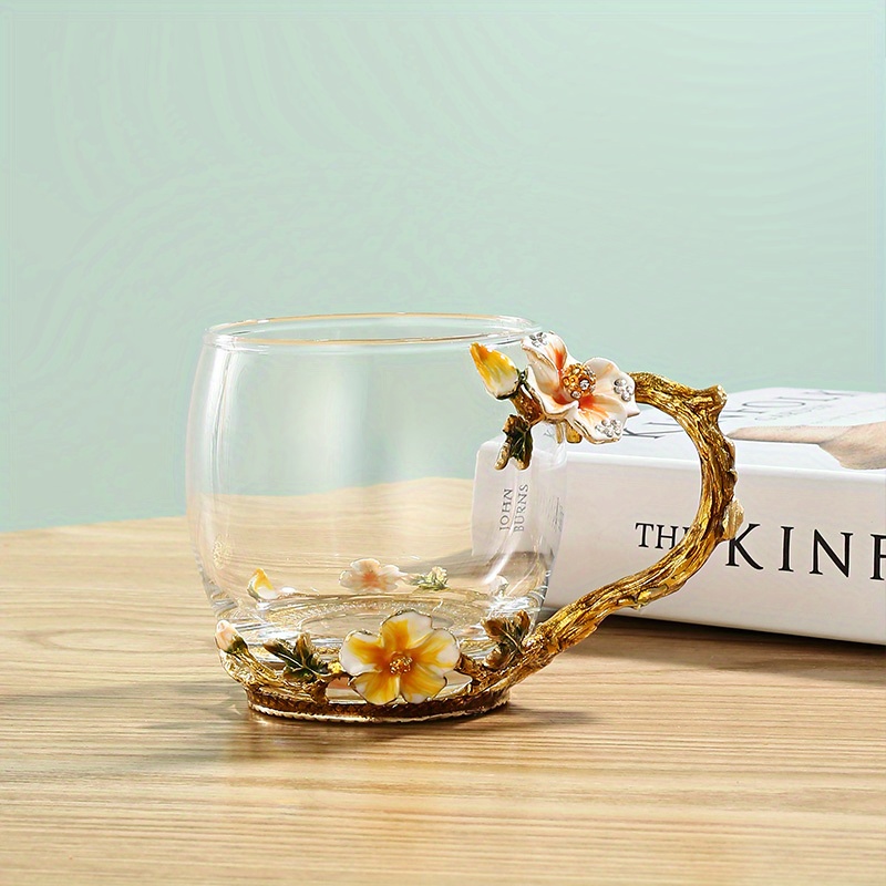 Crabapple Enamel Crystal Tea Cup Heat Resistant Coffee Mug - Temu